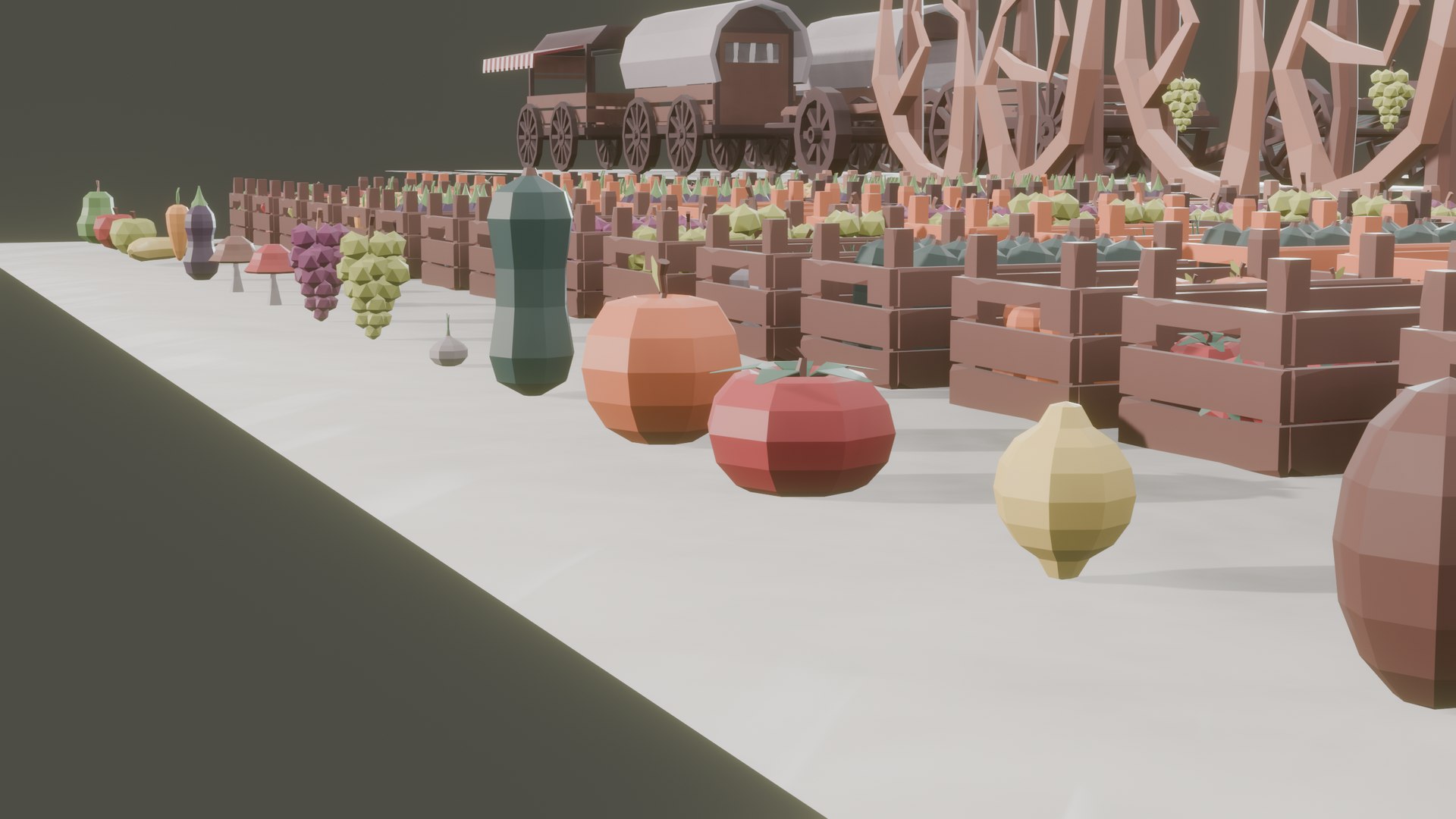 Low Poly Farm Asset Model - TurboSquid 2229499