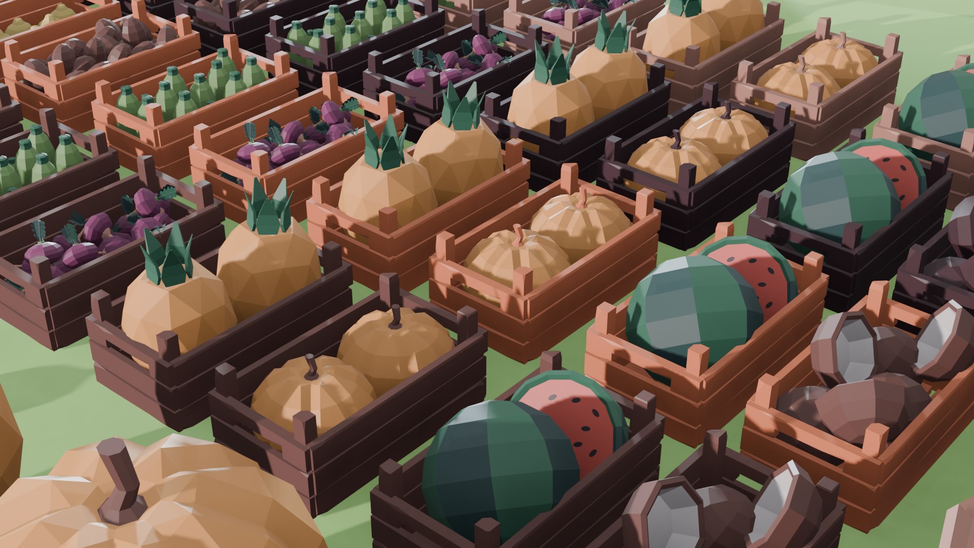 Low Poly Farm Asset Model - TurboSquid 2229499