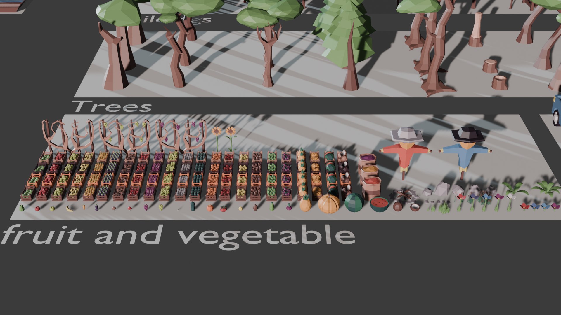 Low Poly Farm Asset Model - TurboSquid 2229499