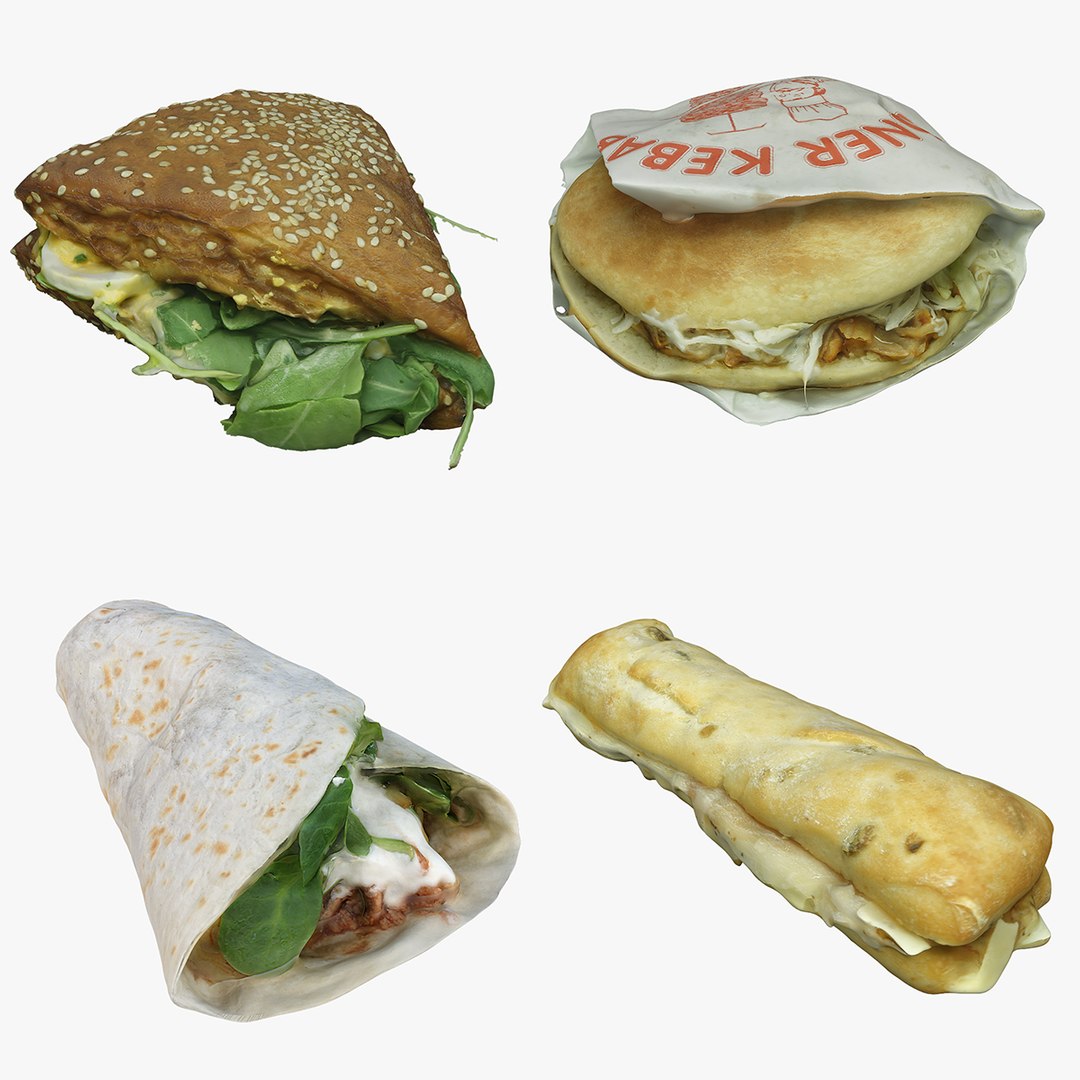 3D Food Collection 10 Sandwiches - TurboSquid 2034743