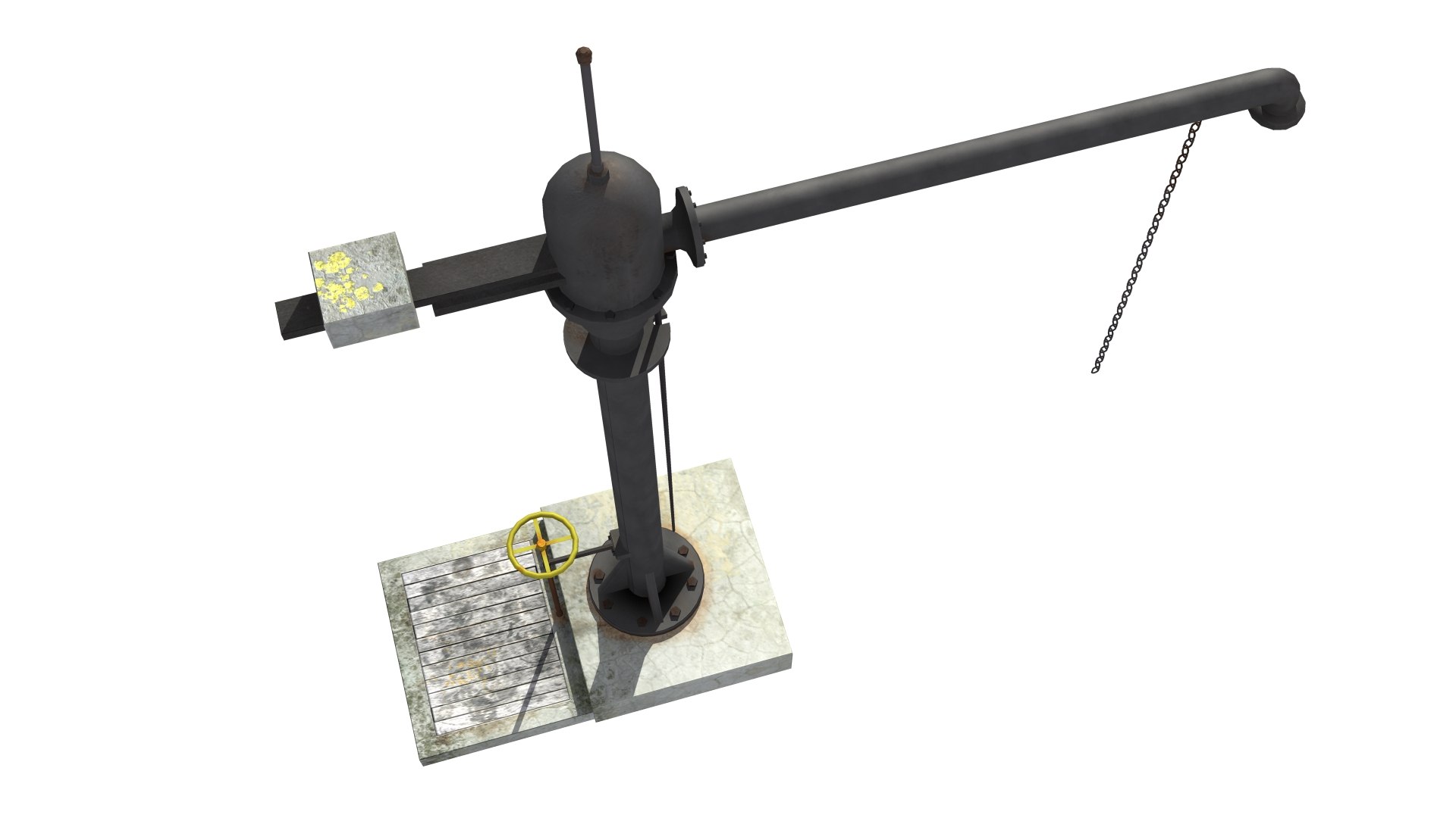 railroad water pump 3d model