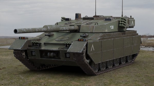 modelo 3d Concepto de tanque moderno - TurboSquid 1932221