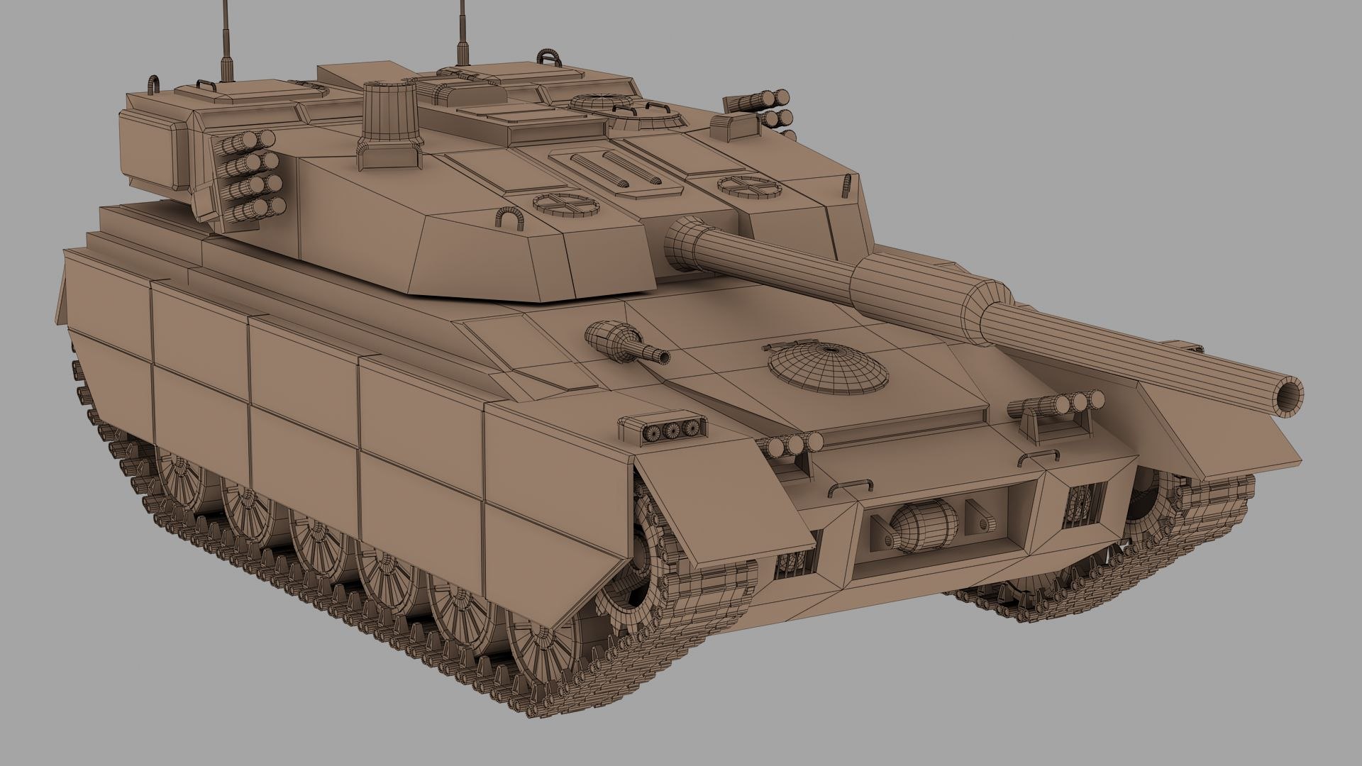3D Model Modern Tank Concept - TurboSquid 1932221