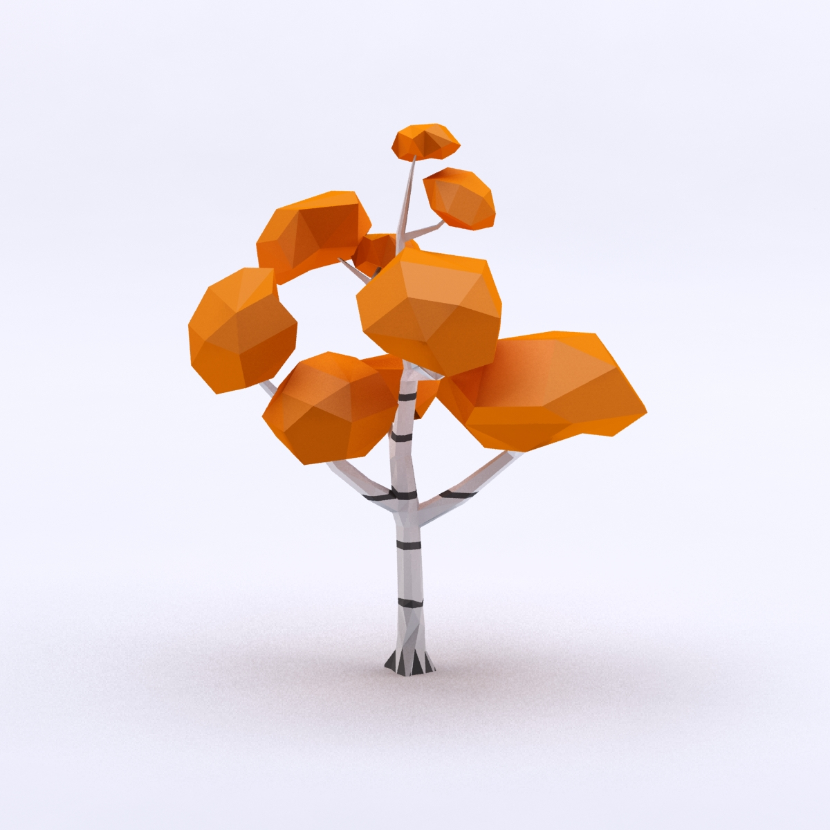 3ds max cartoon birch tree