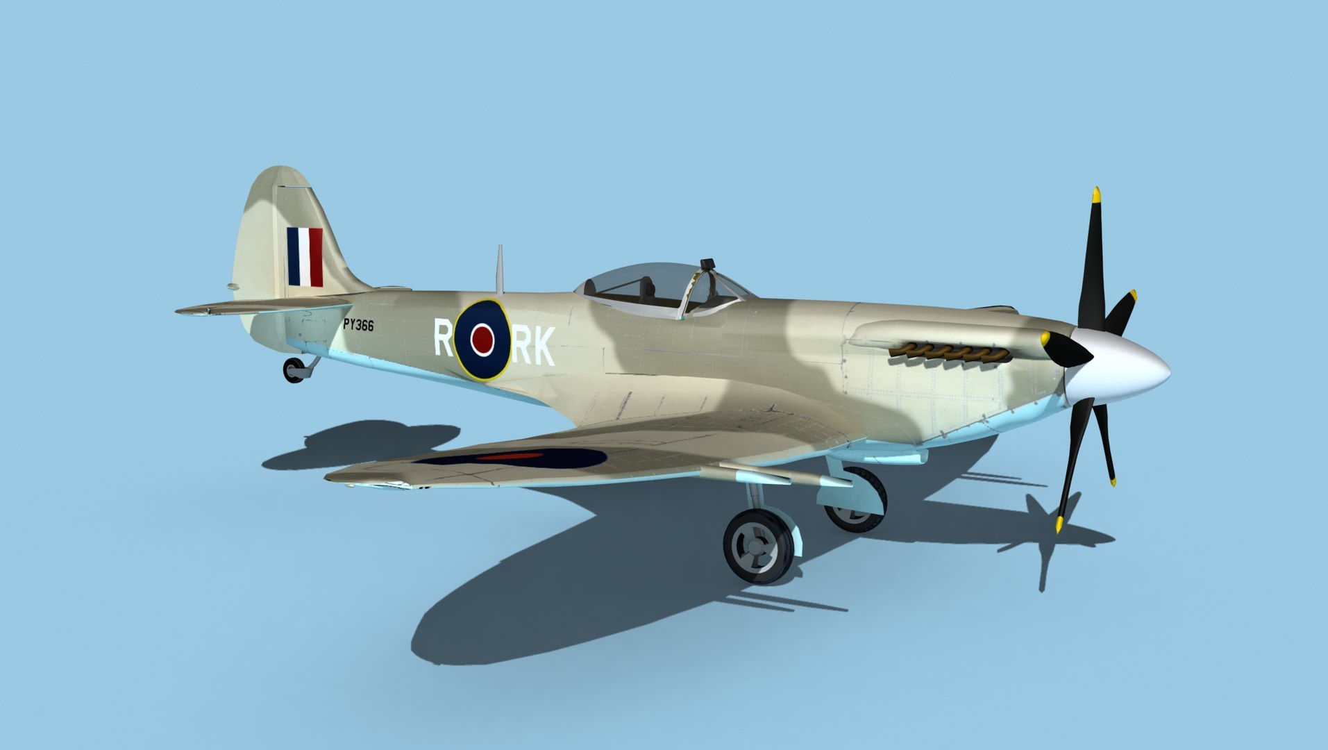3D Supermarine Spitfire Mk 14e V03 - TurboSquid 1925220