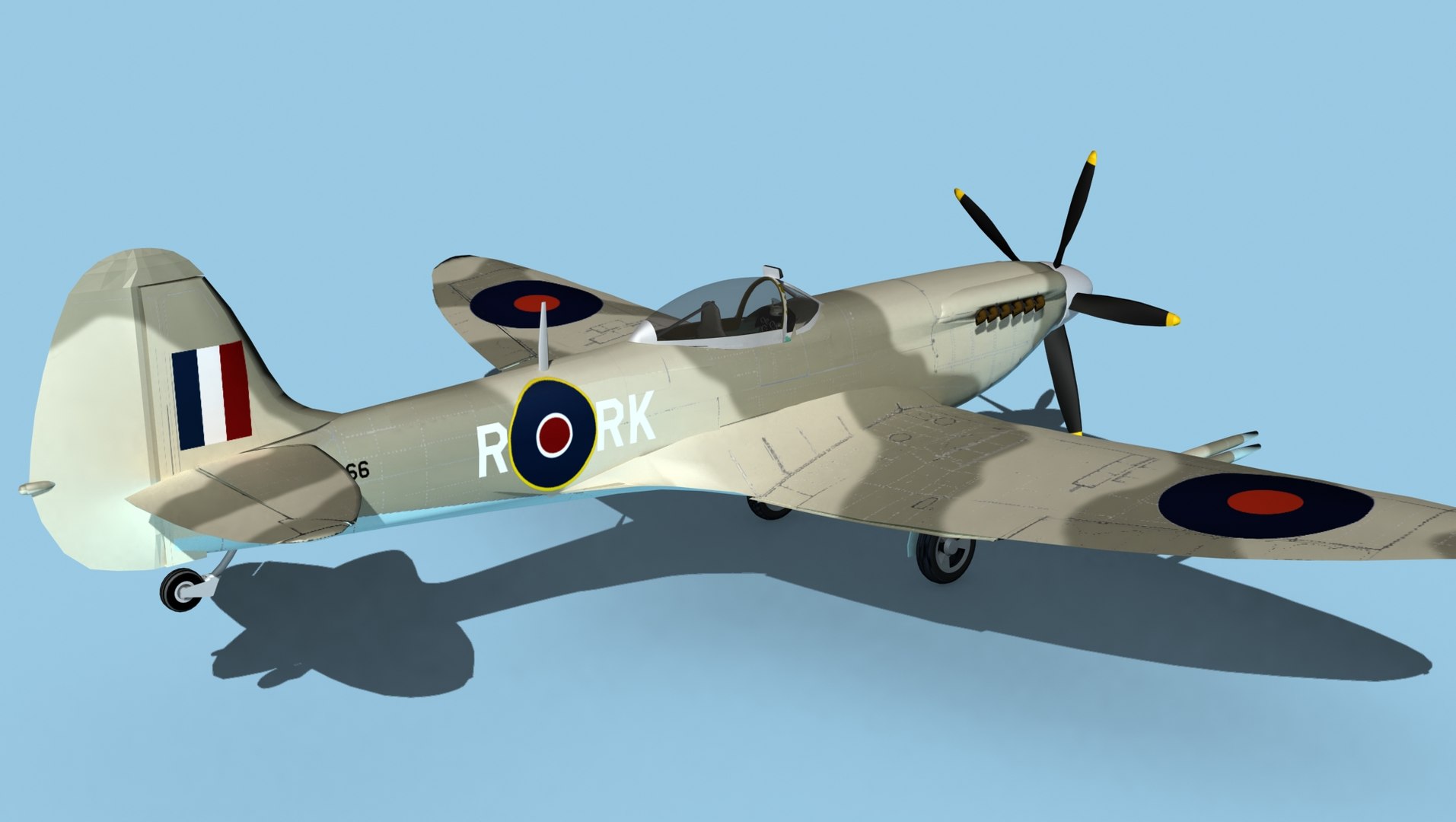 3D Supermarine Spitfire Mk 14e V03 - TurboSquid 1925220