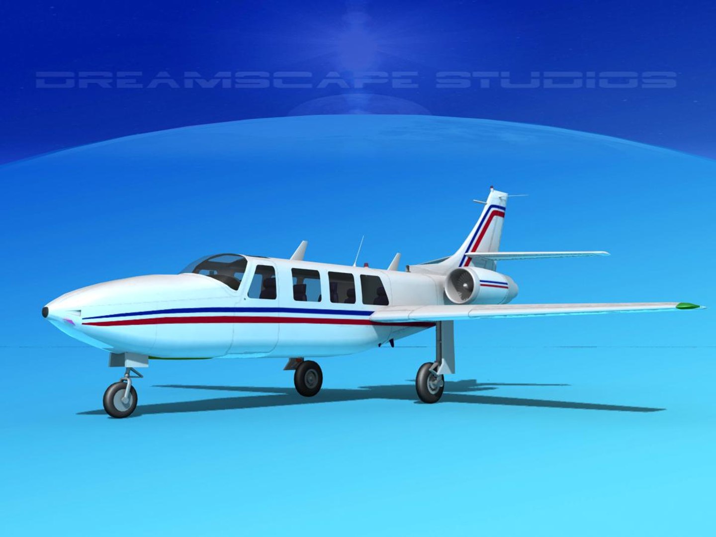 3d jet fj-100 fanjet piper aerostar