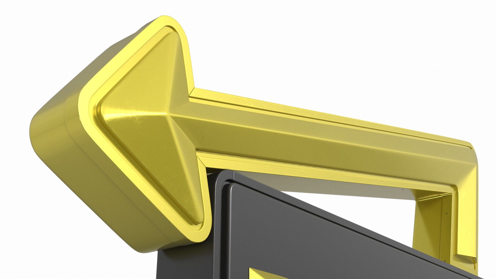 Black Gold Burger Sign 3D Model - TurboSquid 2277614