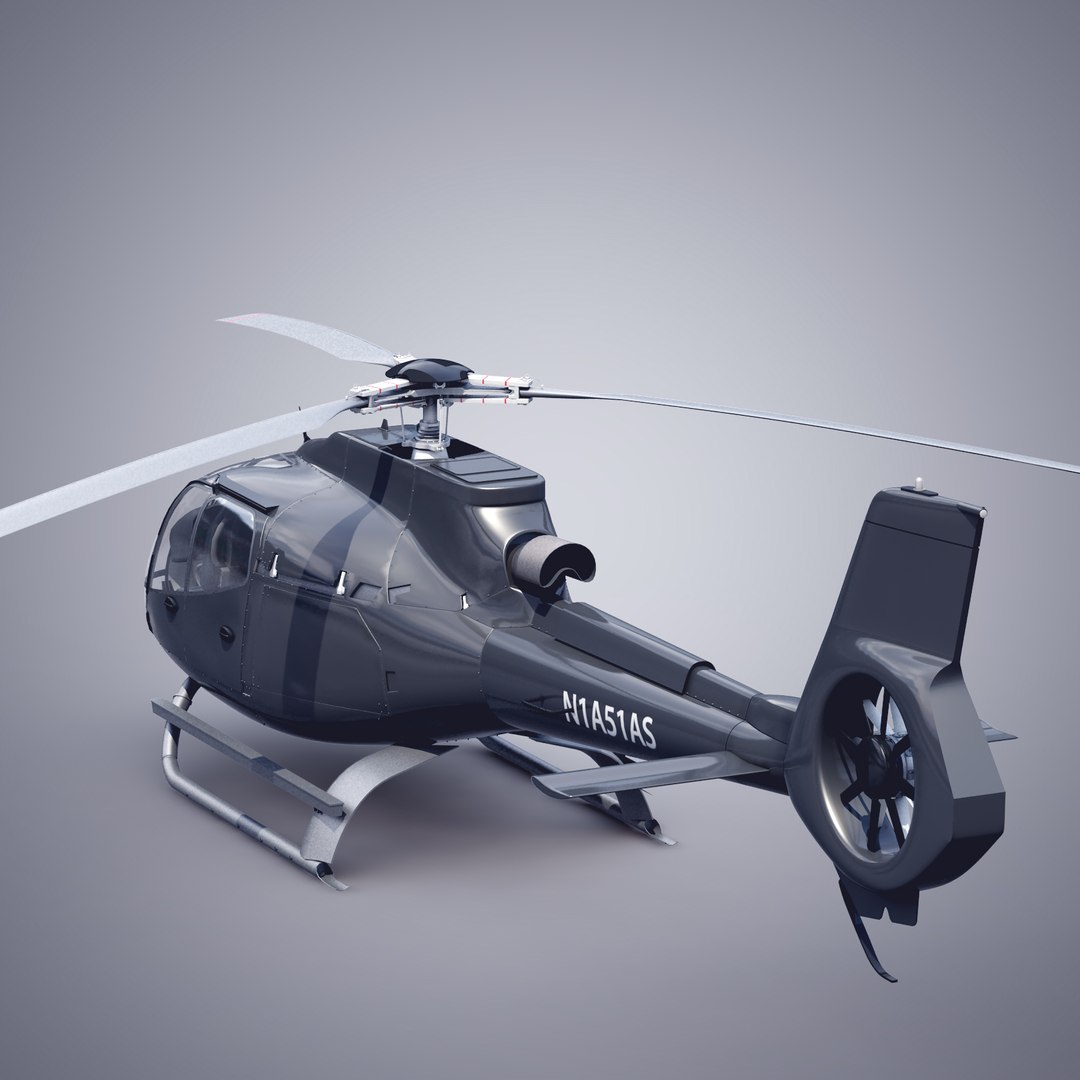 White Helicopter Interior 3d Max