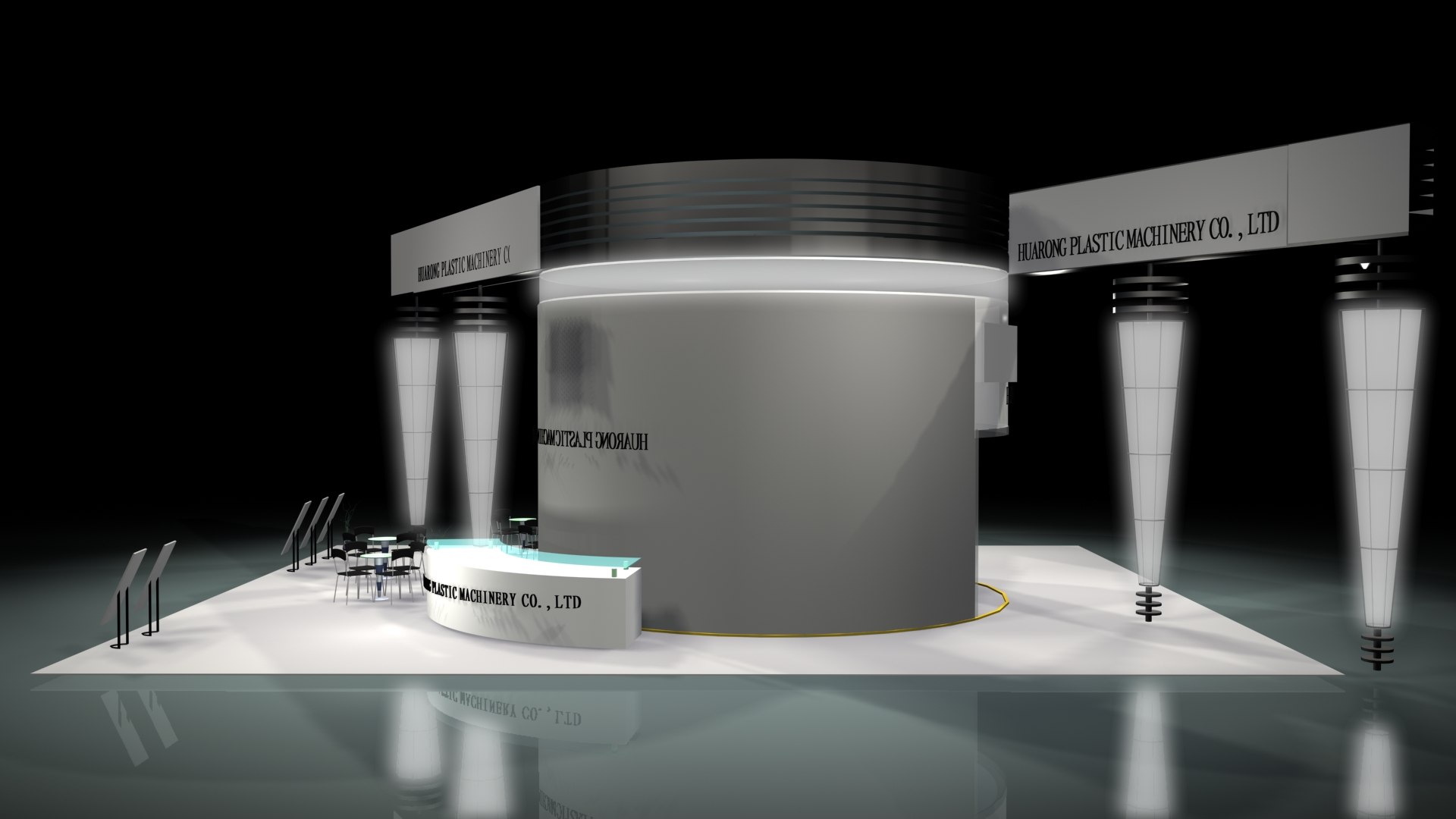 3D 15x20 Island Stand Booth - TurboSquid 1852306