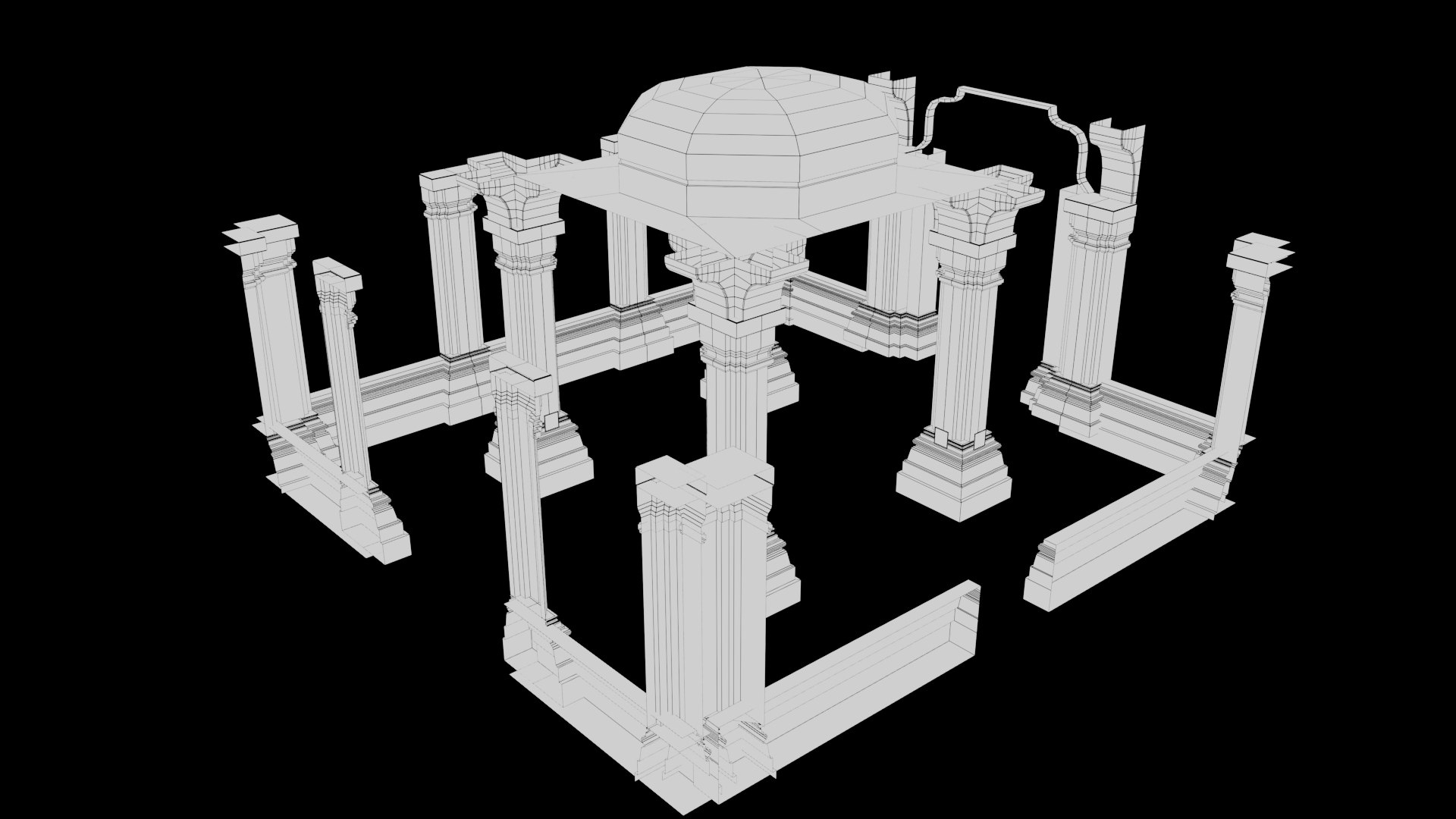 3D Pillars Model - TurboSquid 2253083