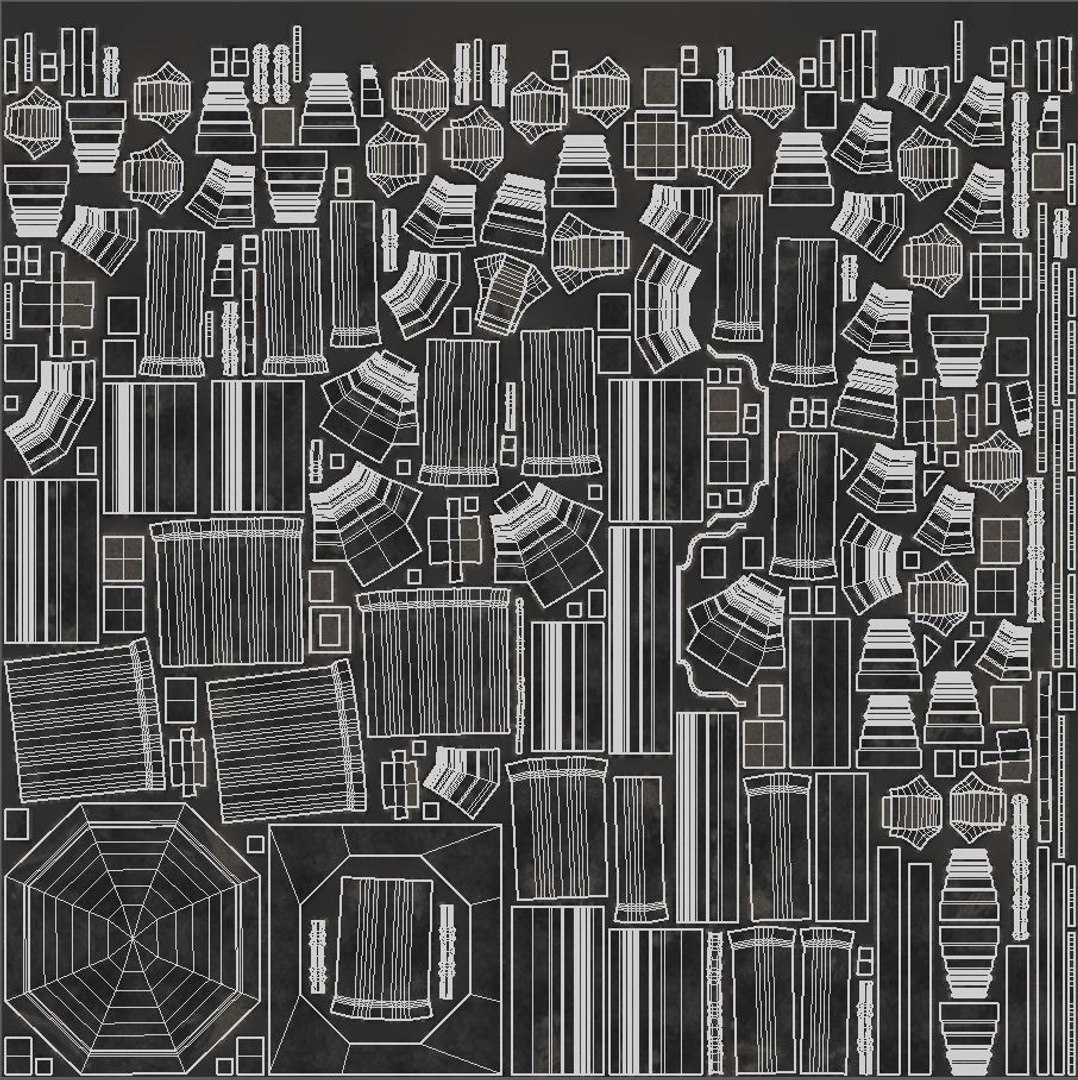 3D Pillars Model - TurboSquid 2253083