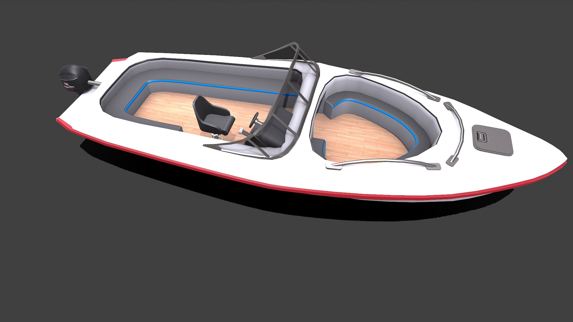 Speedboat Low-poly PBR4 3D - TurboSquid 2282542