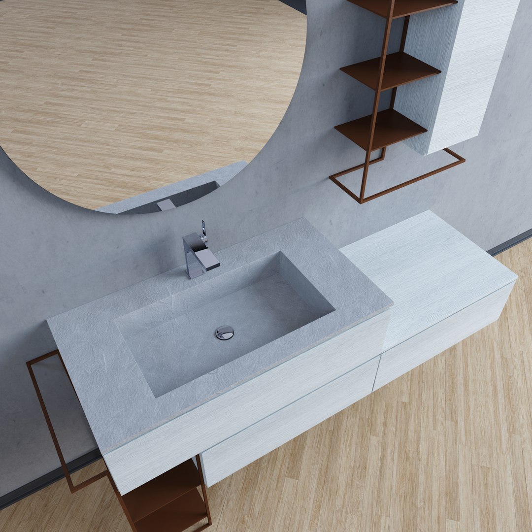 3d Model Bathroom Set Comp