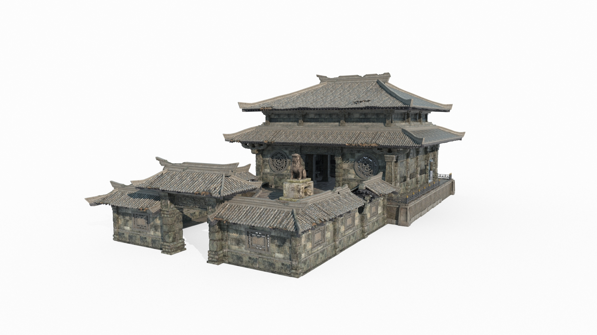 Asian Ancient Architecture Imperial Tombs Relics Max Model - TurboSquid ...