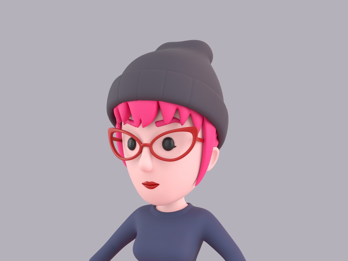 3D Cartoon Female Character Rigged 110 - TurboSquid 2383485