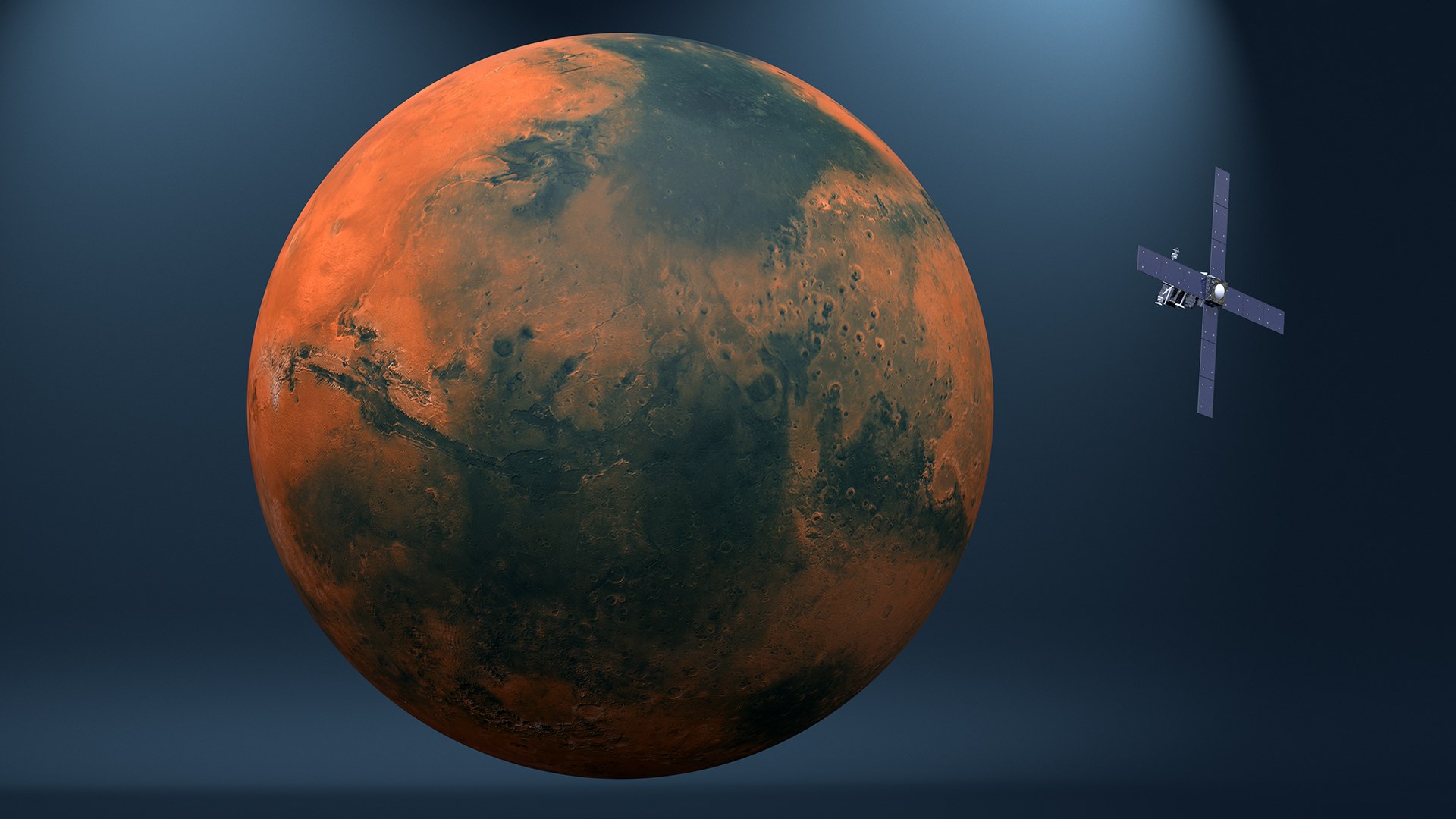 3D Mars Satellite Orbiting Red Planet - TurboSquid 2317856