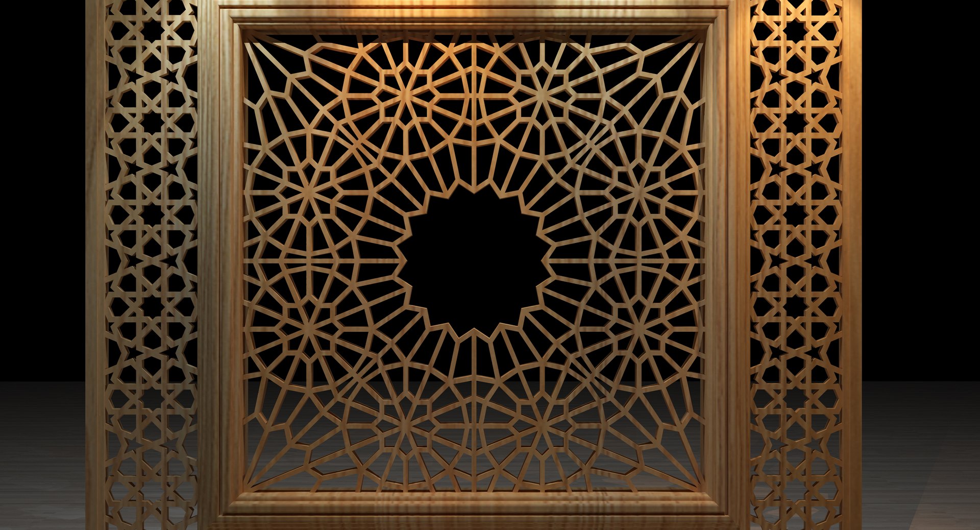 Seamless Islamic Wooden Panel 3D Model - TurboSquid 1702378