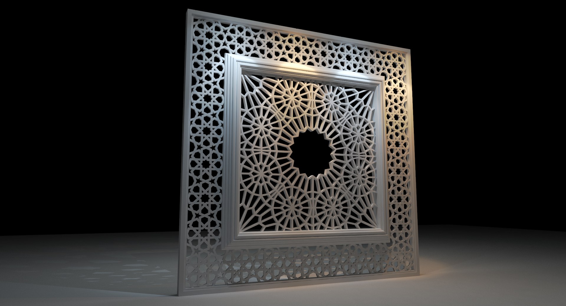 Seamless Islamic Wooden Panel 3D Model - TurboSquid 1702378