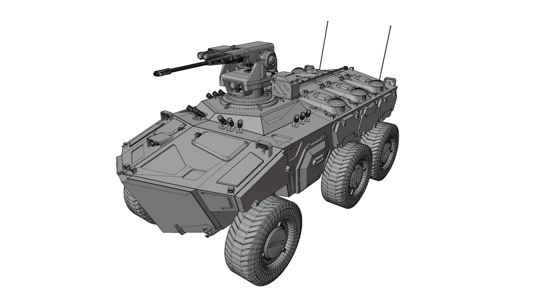 3D Sci-fi APC Desert Camouflage Model - TurboSquid 2128420