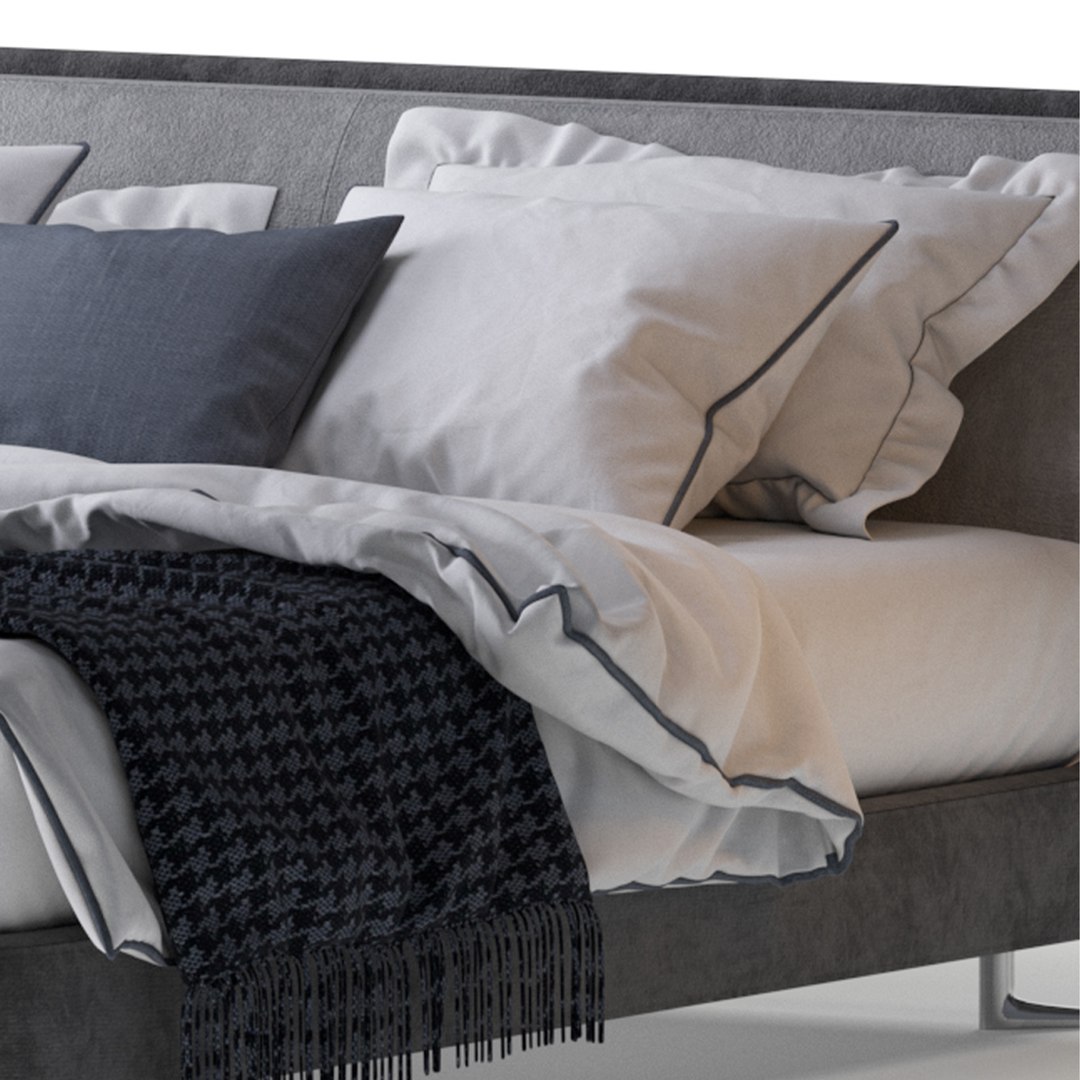 Minotti Bed 3D Model - TurboSquid 1565077