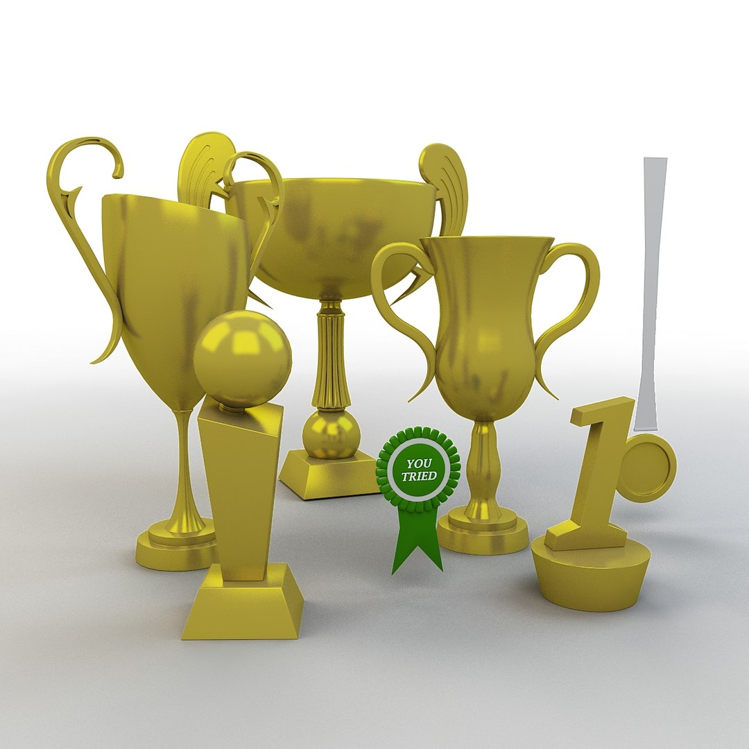 Cartoon Prize Cups Set Model | 1146062 | TurboSquid