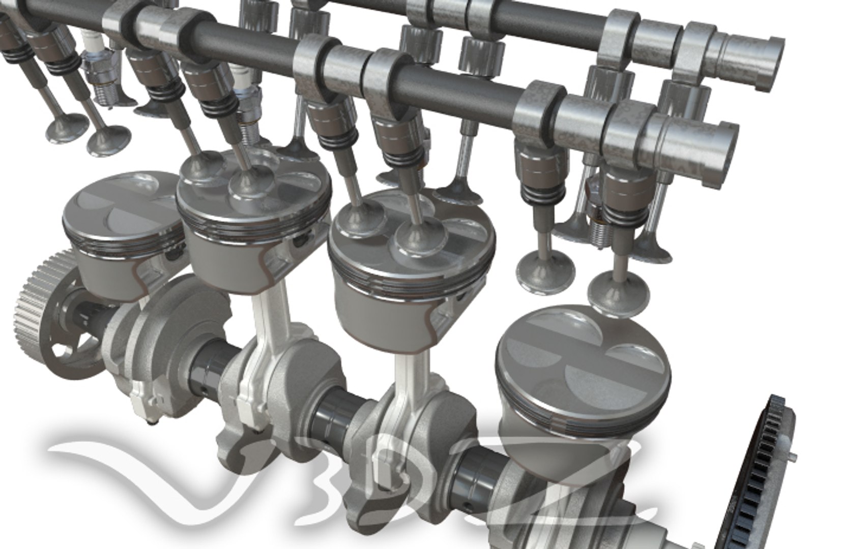 3ds Max Volkswagen Engine