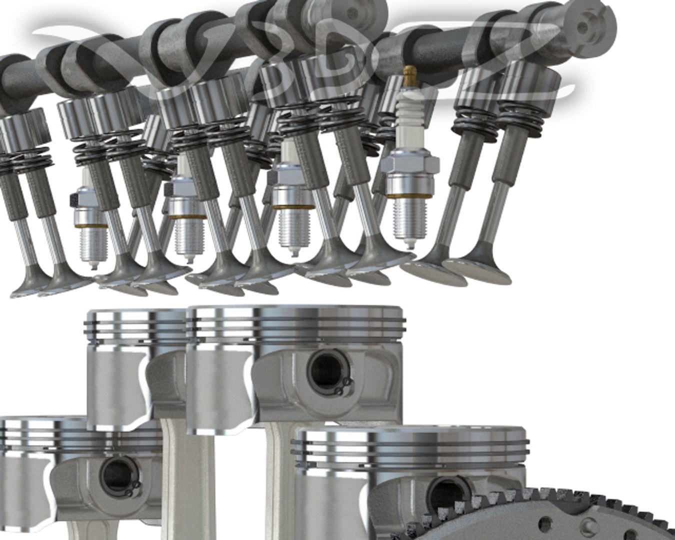 3ds Max Volkswagen Engine