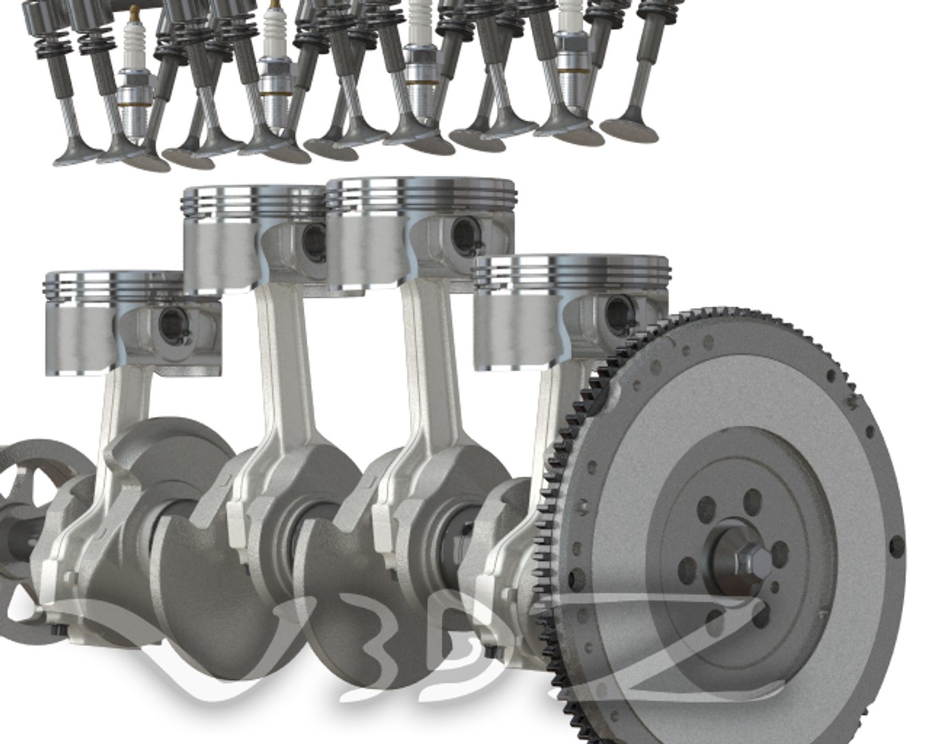 3ds Max Volkswagen Engine