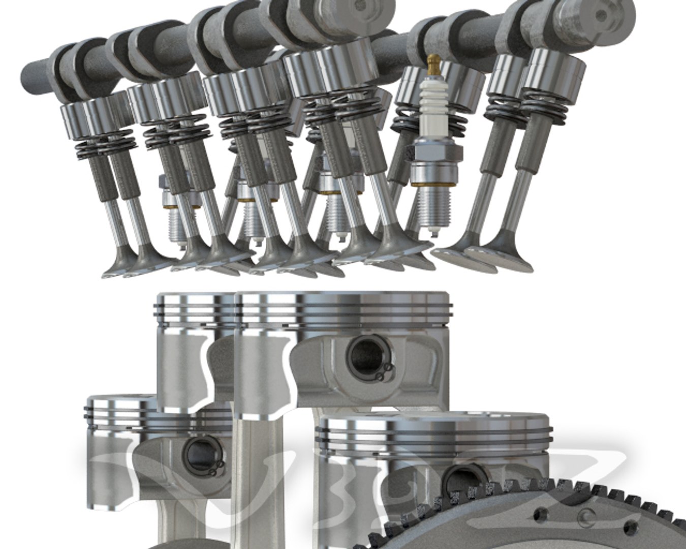 3ds Max Volkswagen Engine