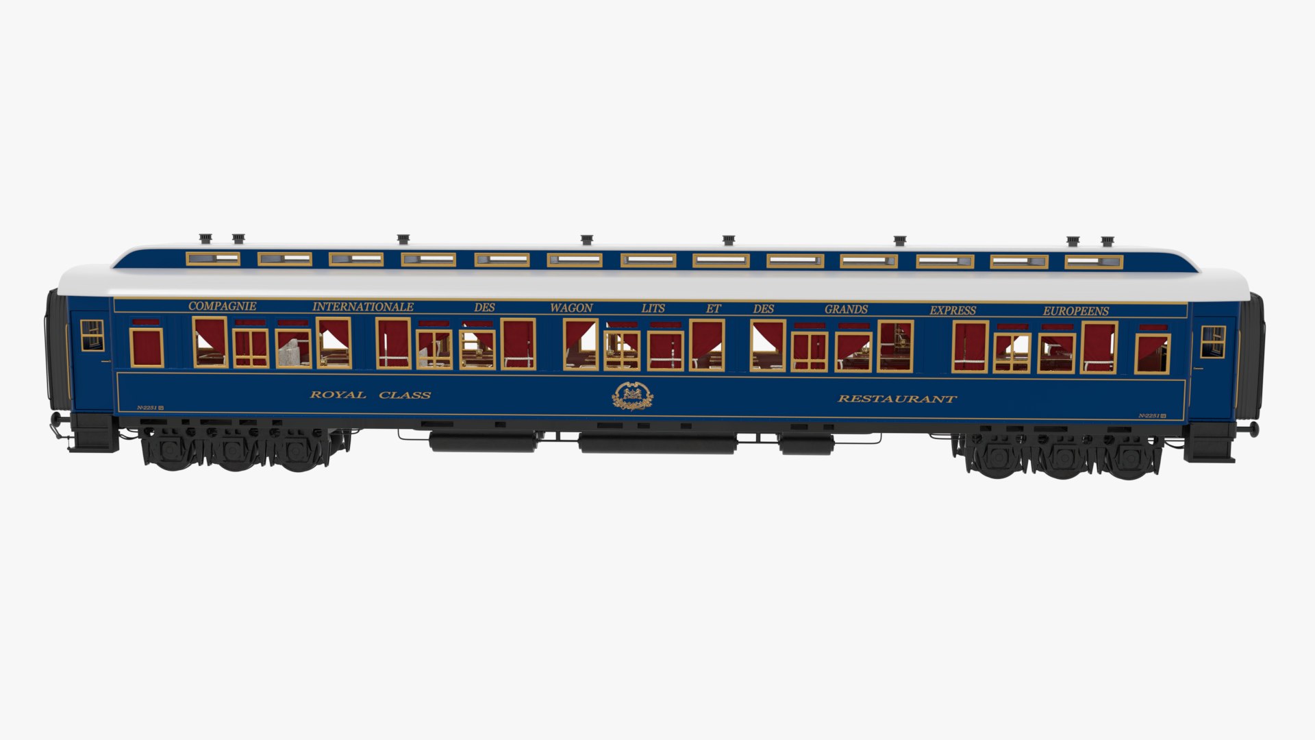 Restaurant Car Orient Express 3D Model - TurboSquid 1732044