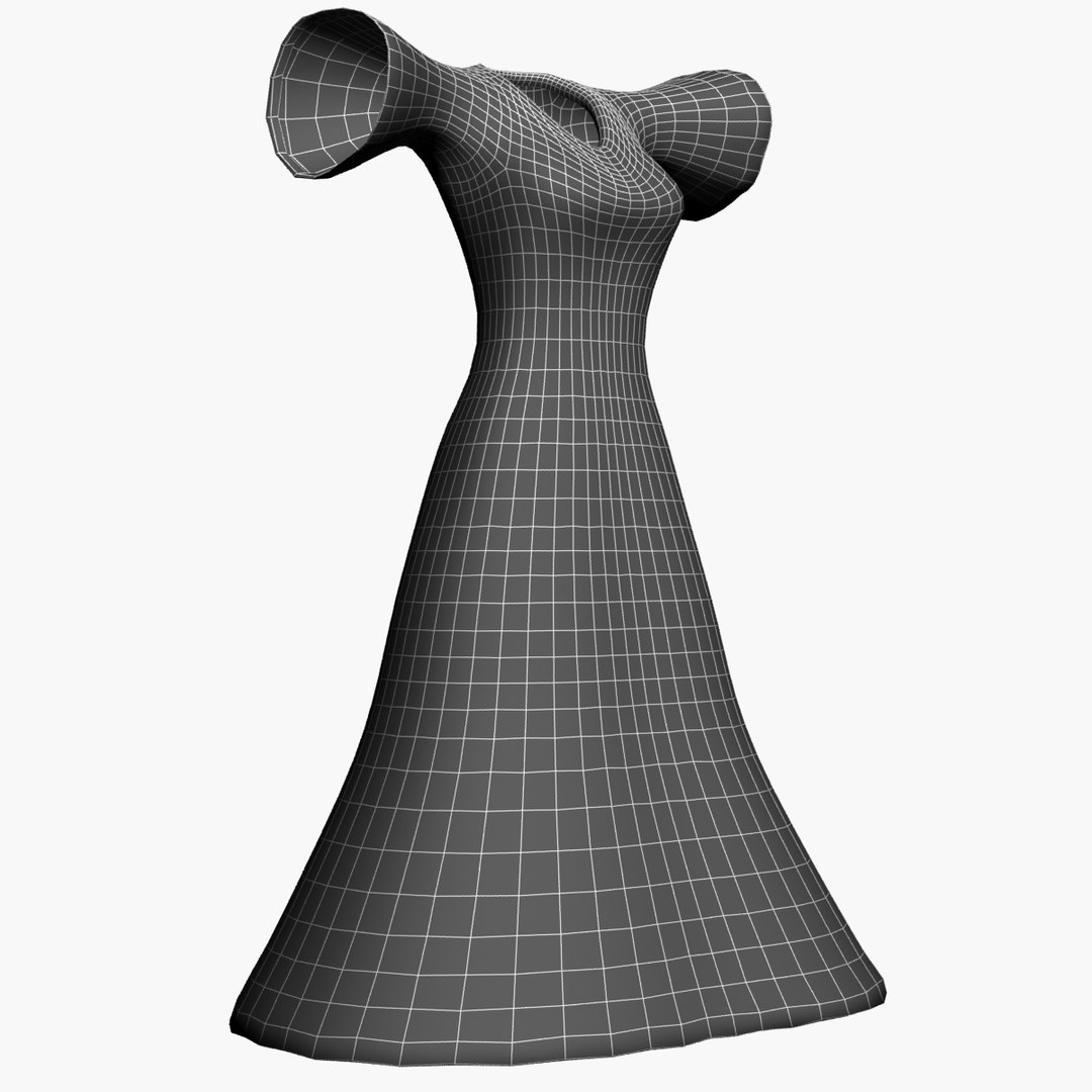 3d female dress model