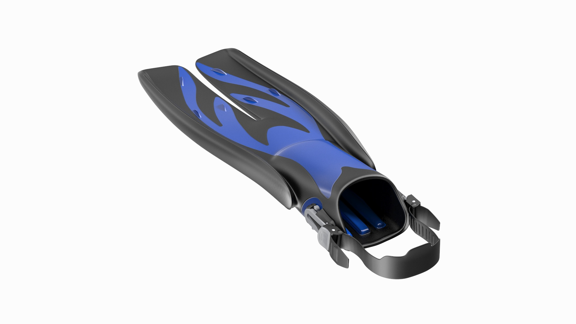 3D Twin Jet Open Heel Split Fin Blue - TurboSquid 2146512
