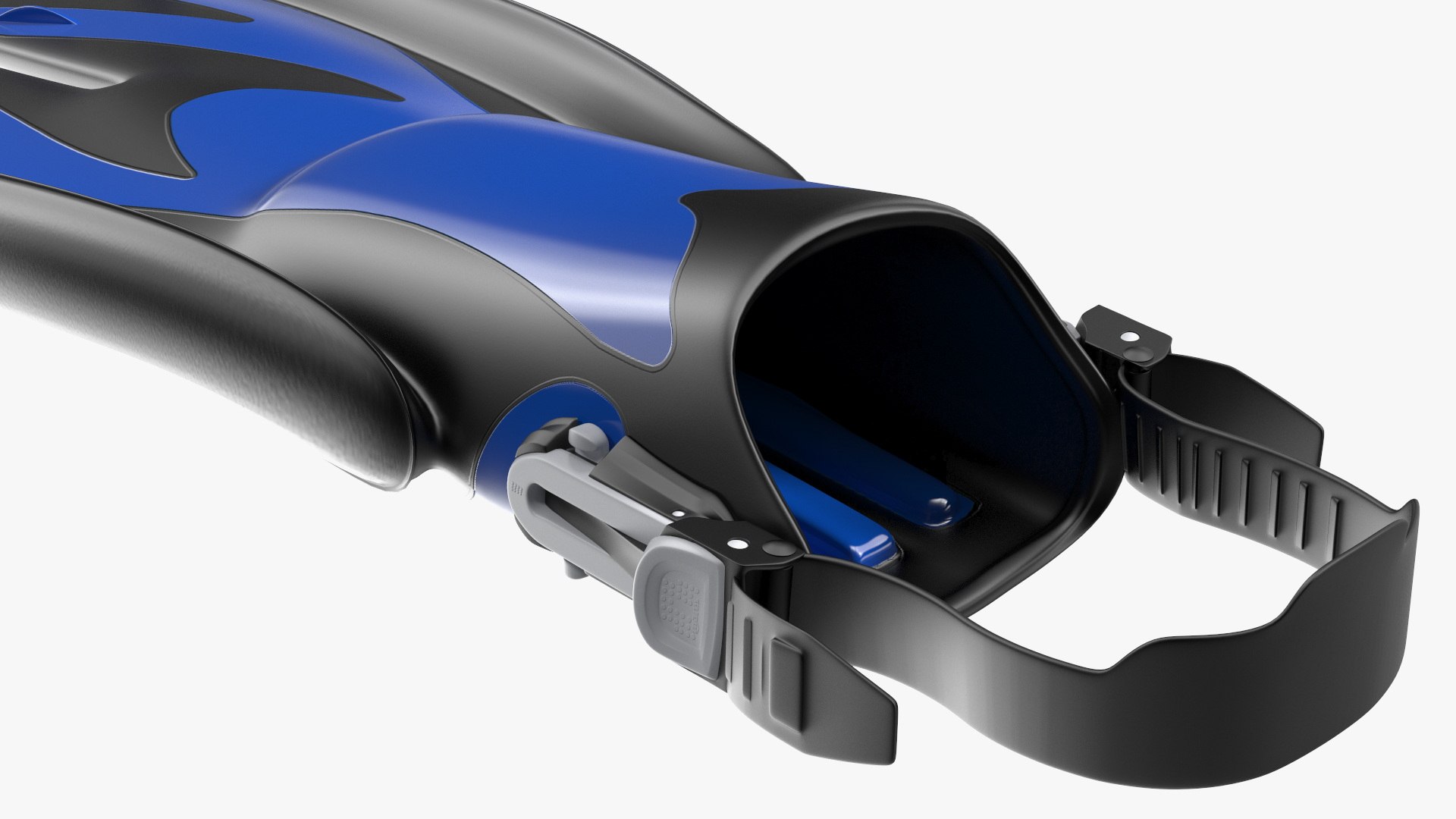 3D Twin Jet Open Heel Split Fin Blue - TurboSquid 2146512