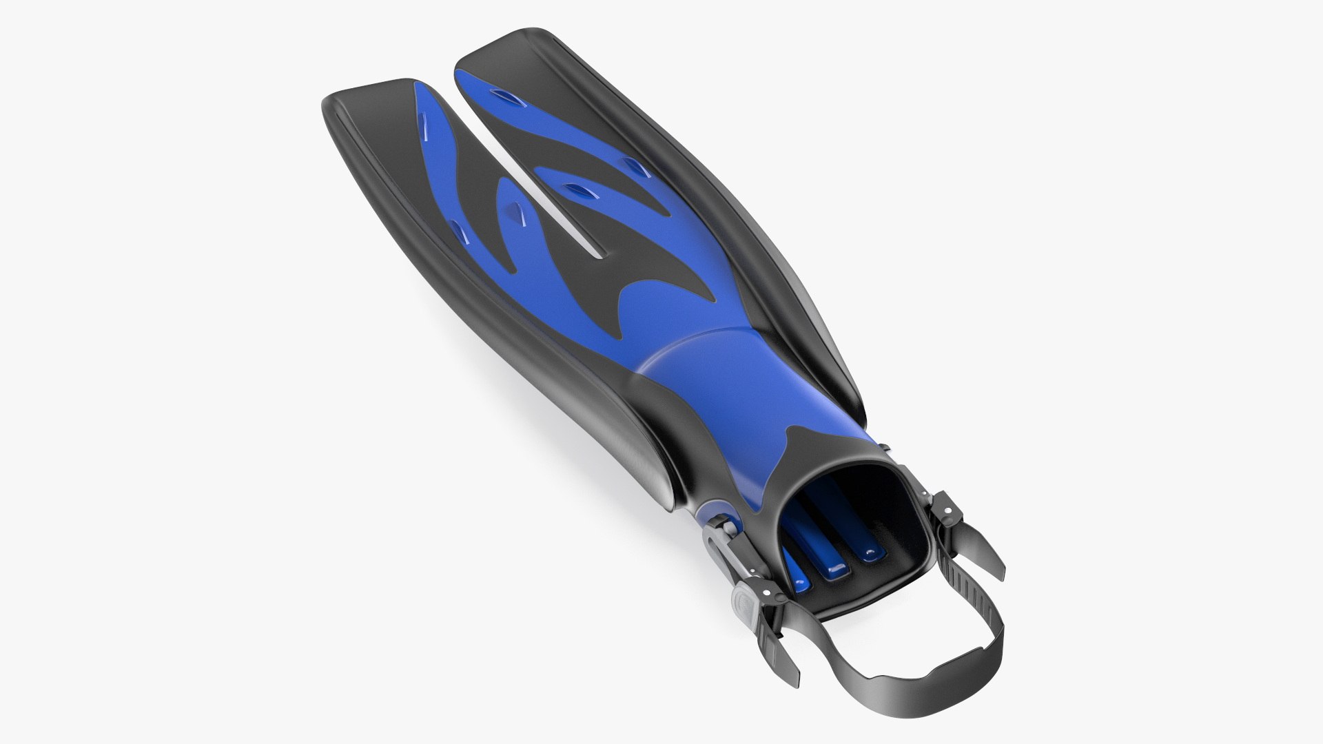 3D Twin Jet Open Heel Split Fin Blue - TurboSquid 2146512