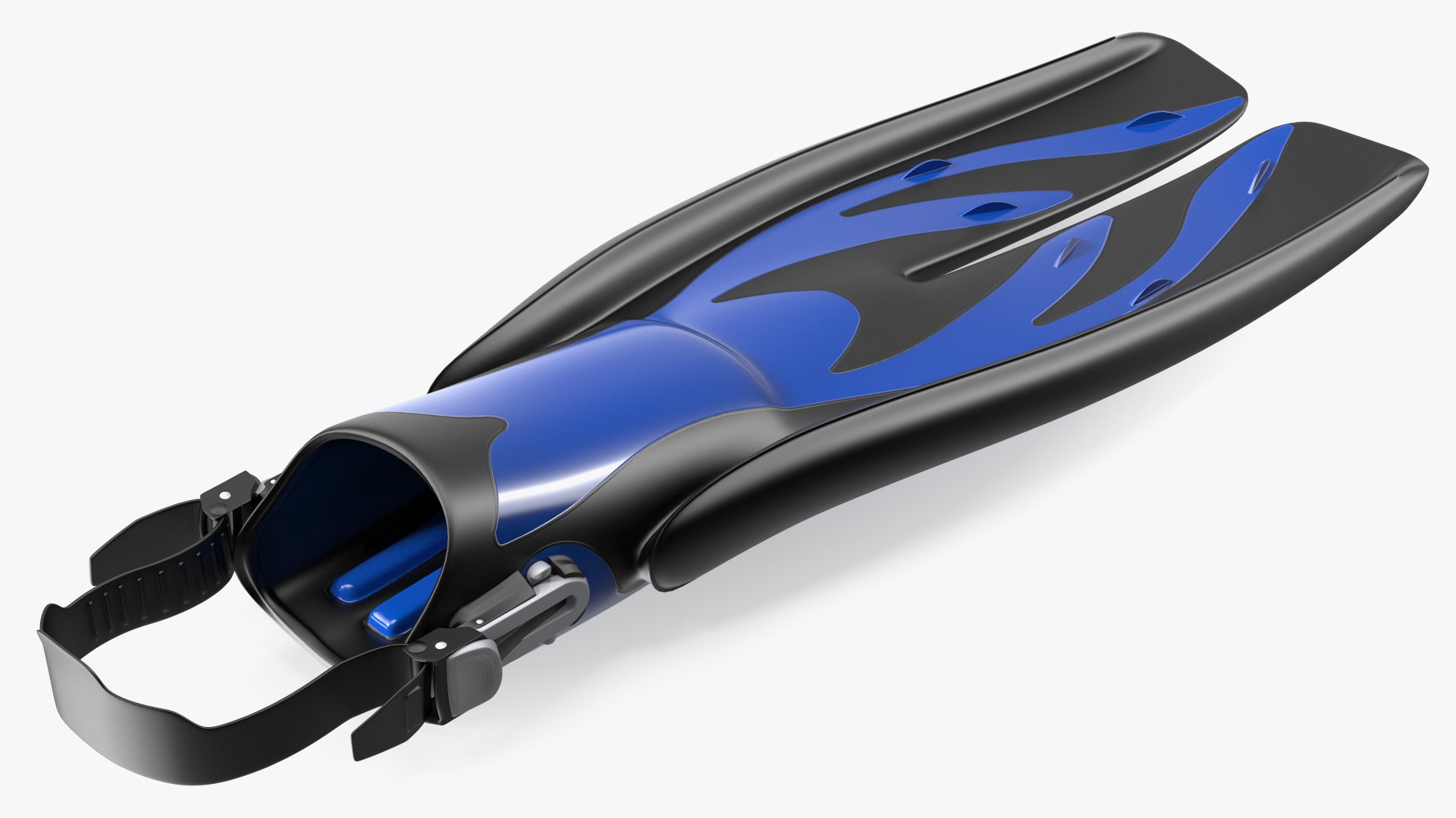 3D Twin Jet Open Heel Split Fin Blue - TurboSquid 2146512