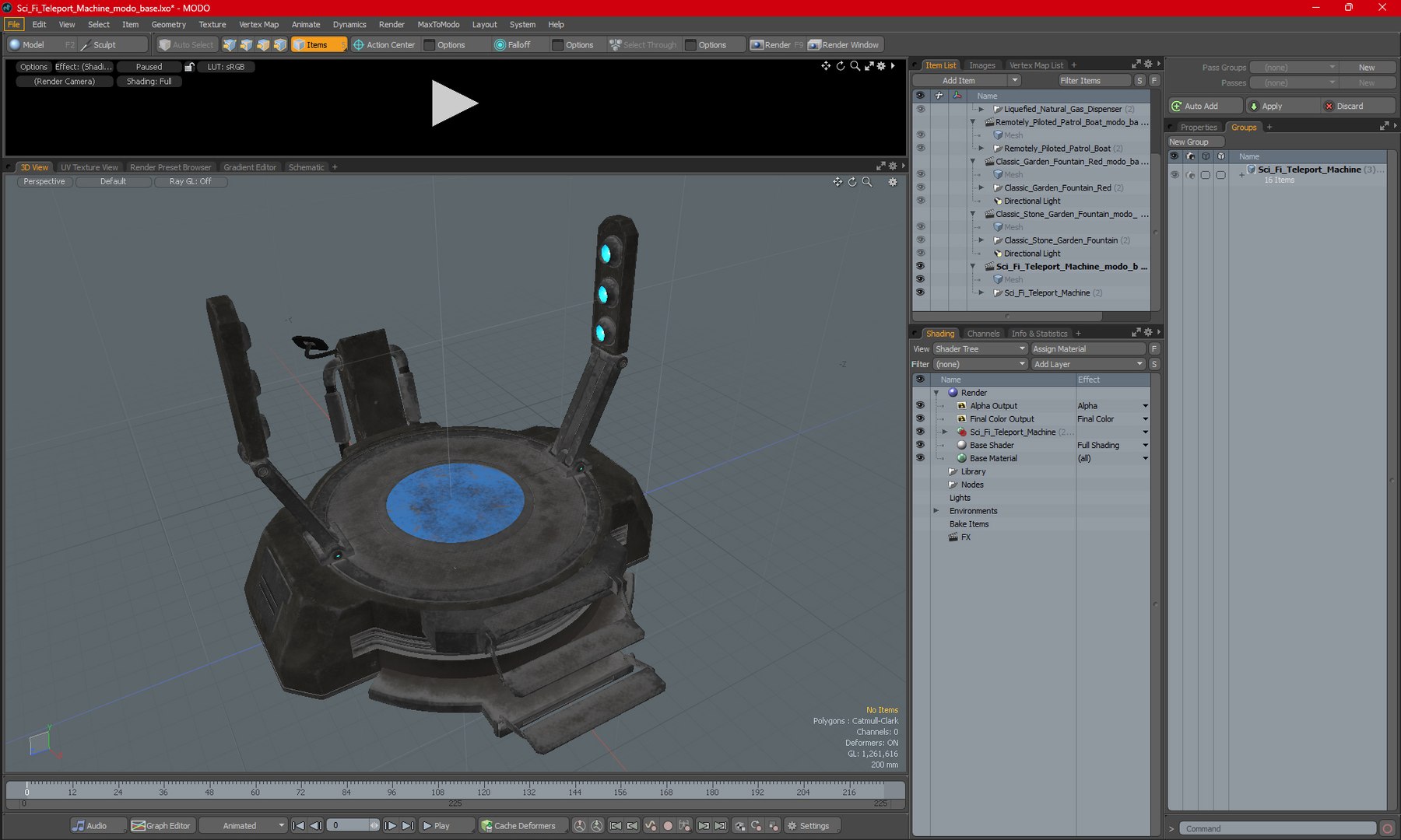 3D Sci Fi Teleport Machine - TurboSquid 2236590