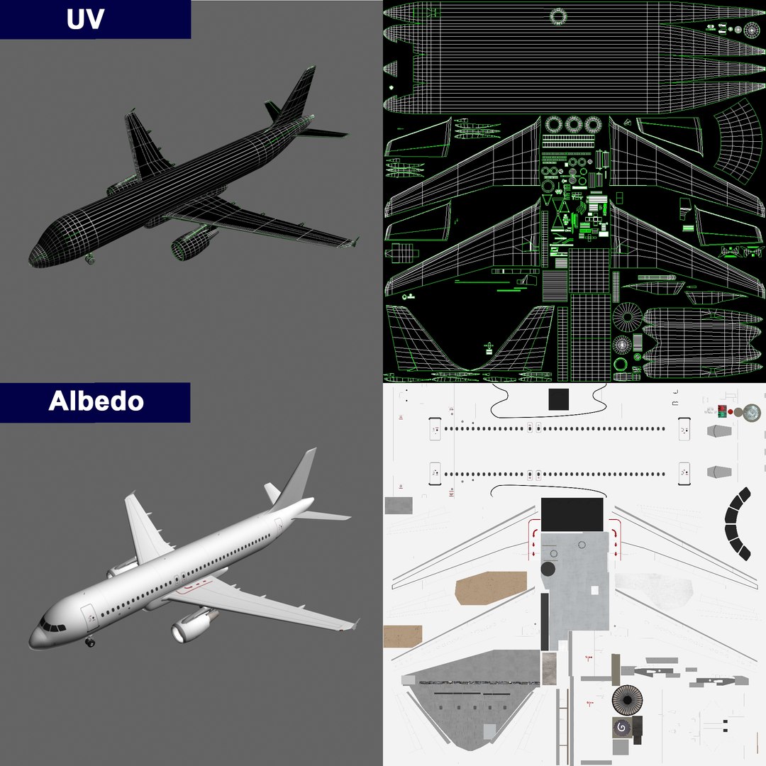 airbus a320 blank 3d 3ds