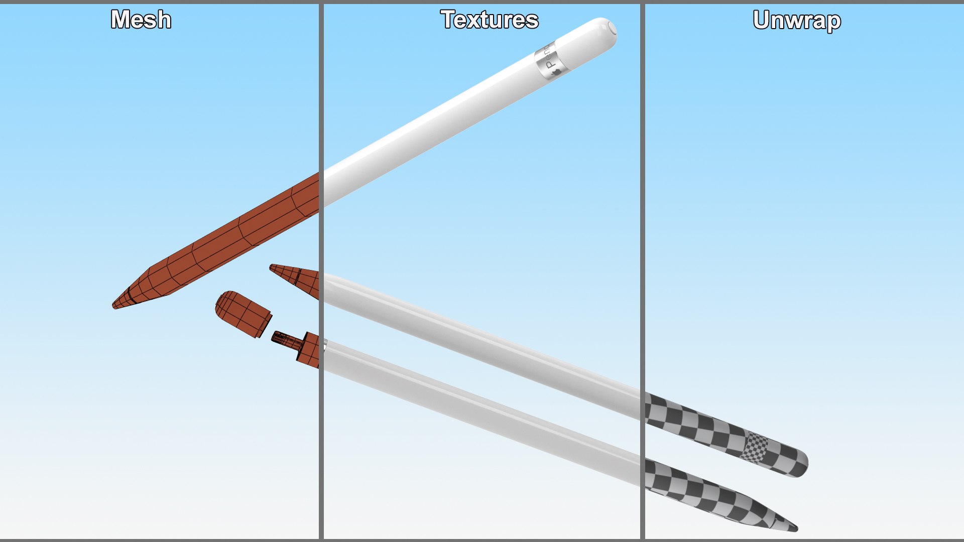 3D Apple Pencil Model - TurboSquid 2228904