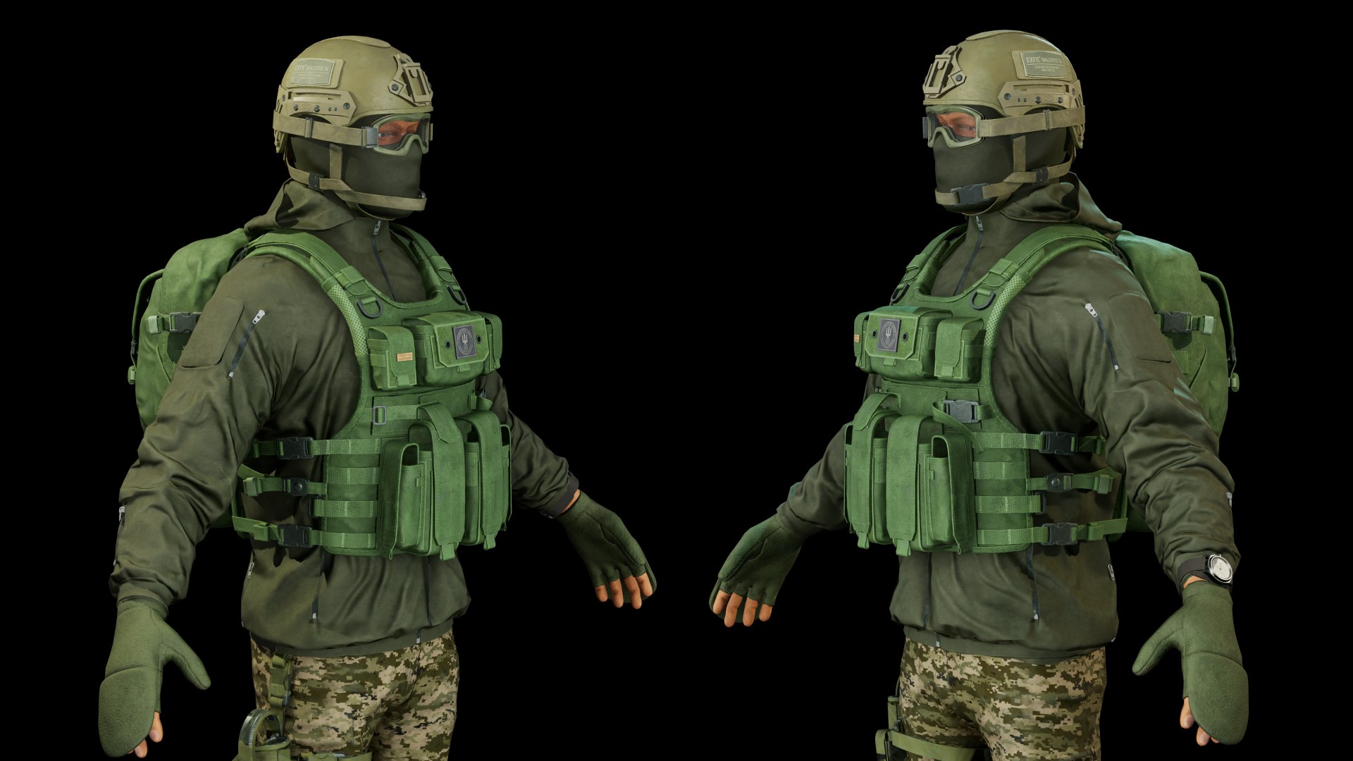 3D Infantry Army Soldier Full Tactical Armor - TurboSquid 2334849