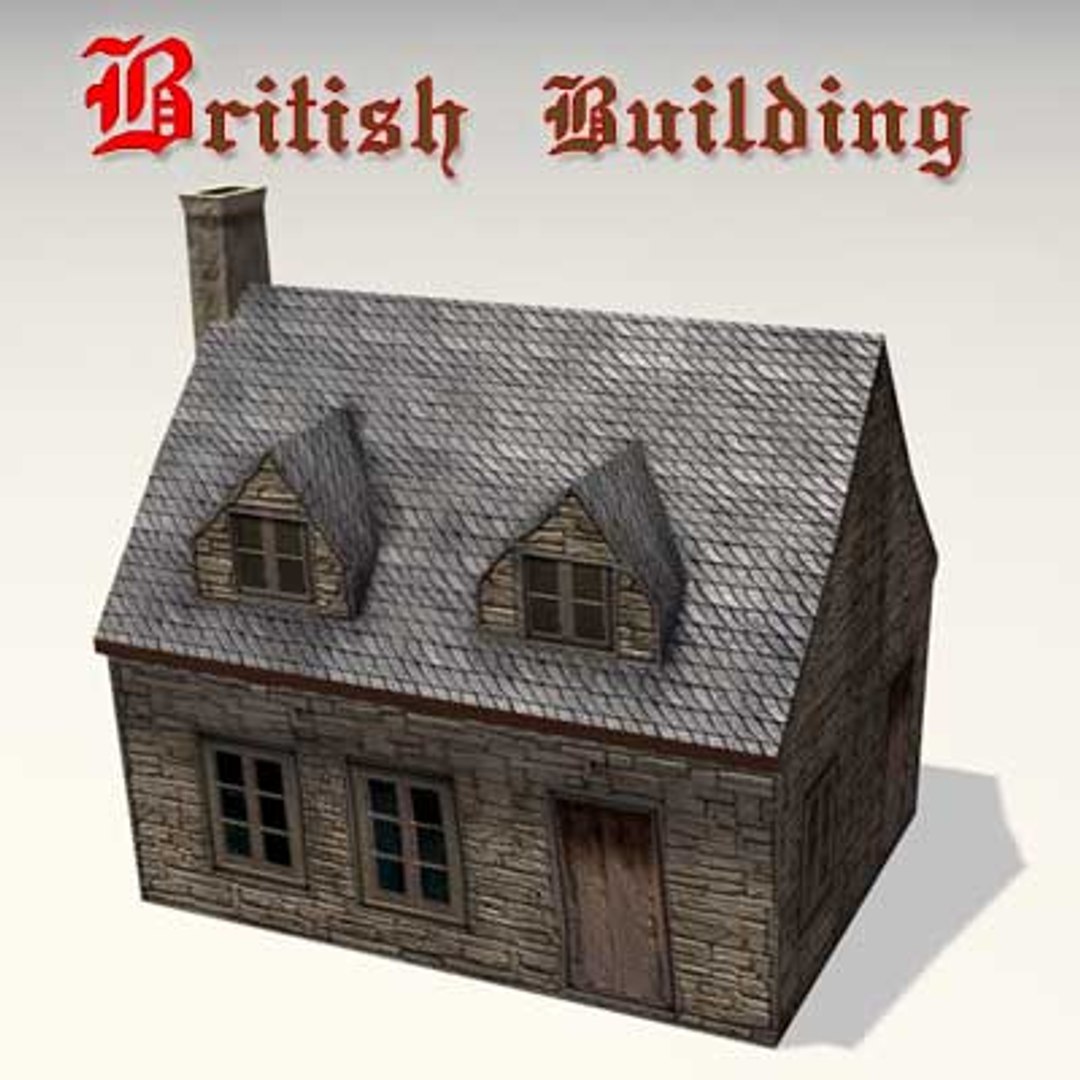 3d model old british building