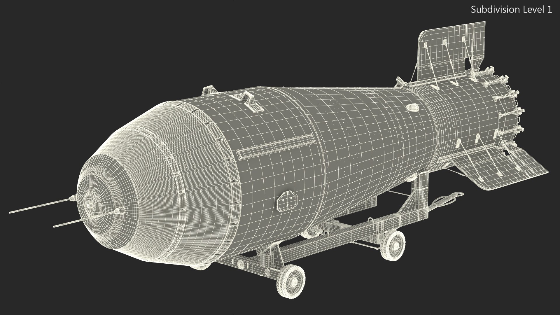 Tsar Bomba AN602 on Cart 3D model - TurboSquid 2061184