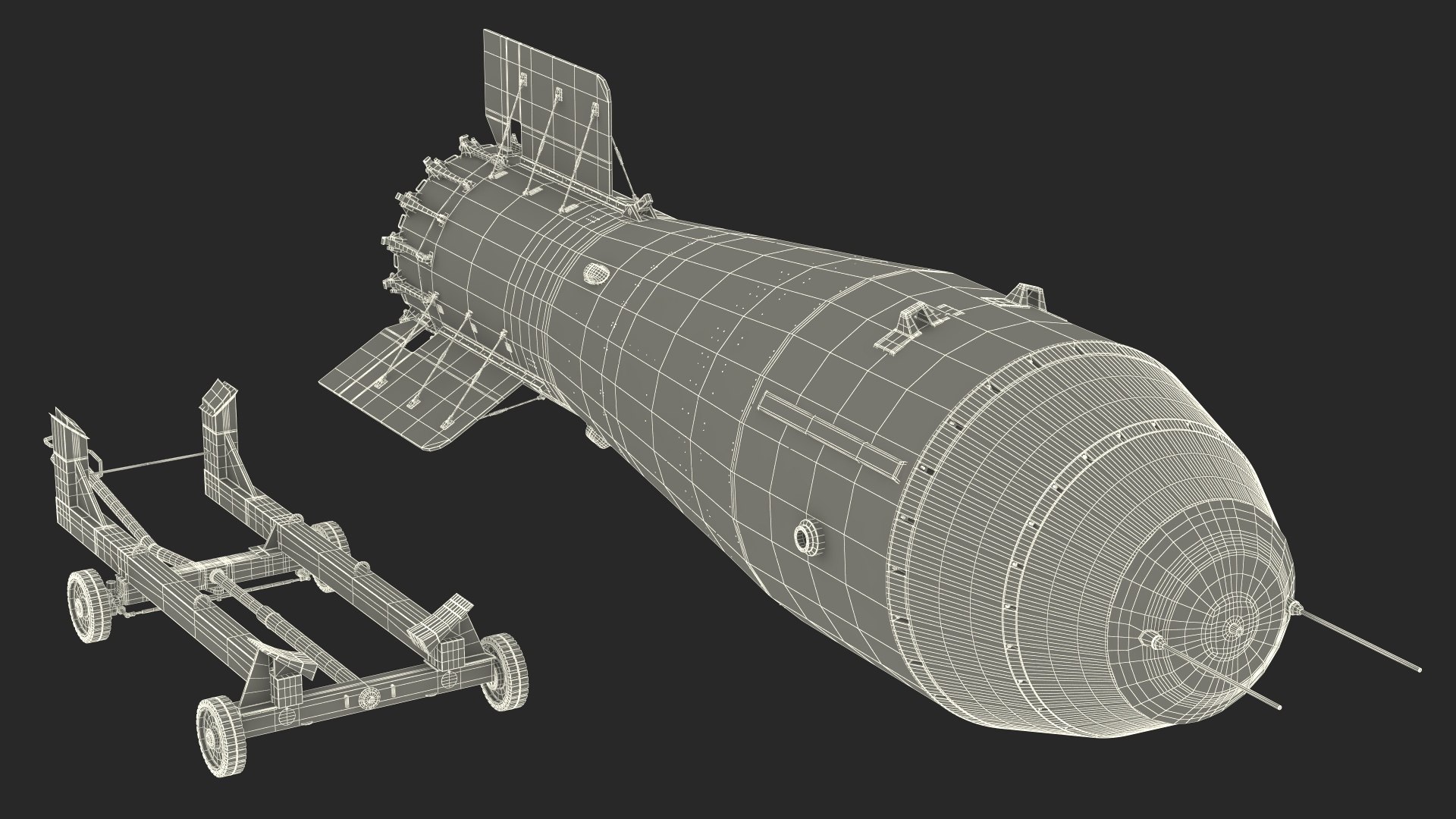 Tsar Bomba AN602 on Cart 3D model - TurboSquid 2061184