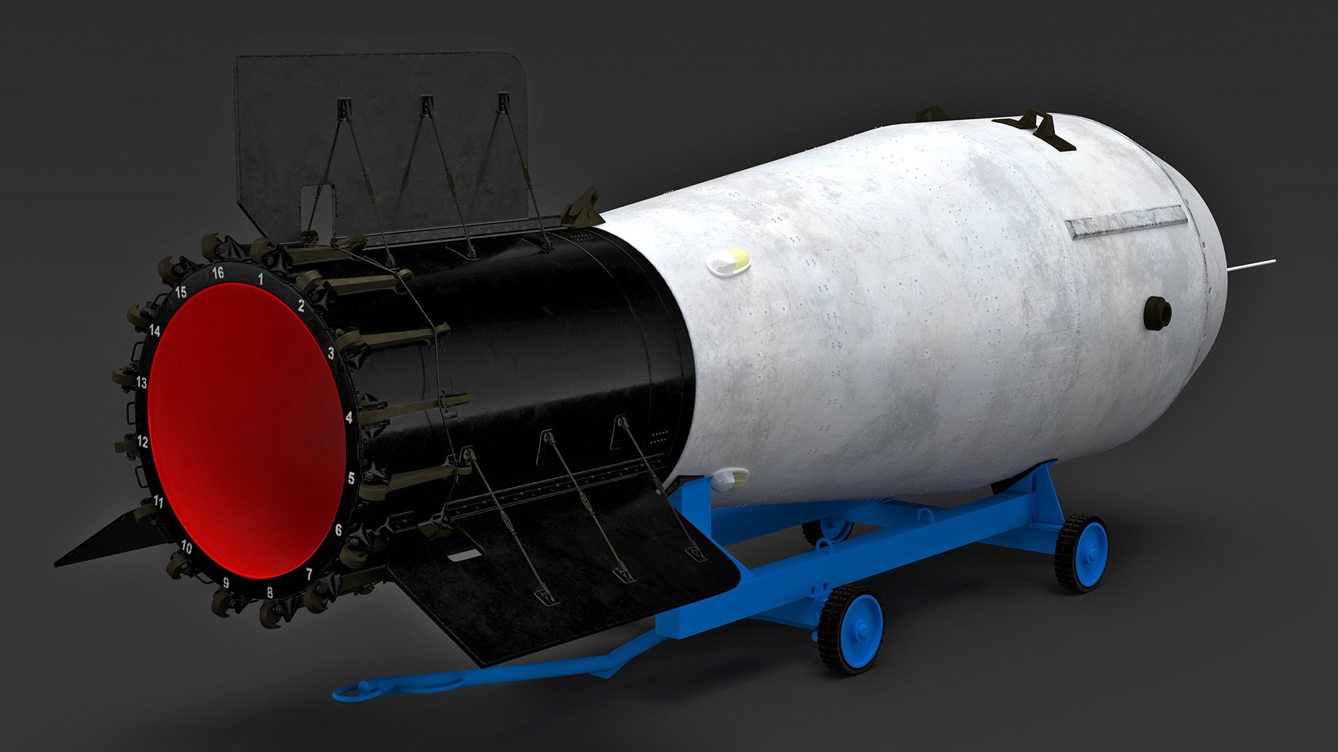 Tsar Bomba AN602 on Cart 3D model - TurboSquid 2061184