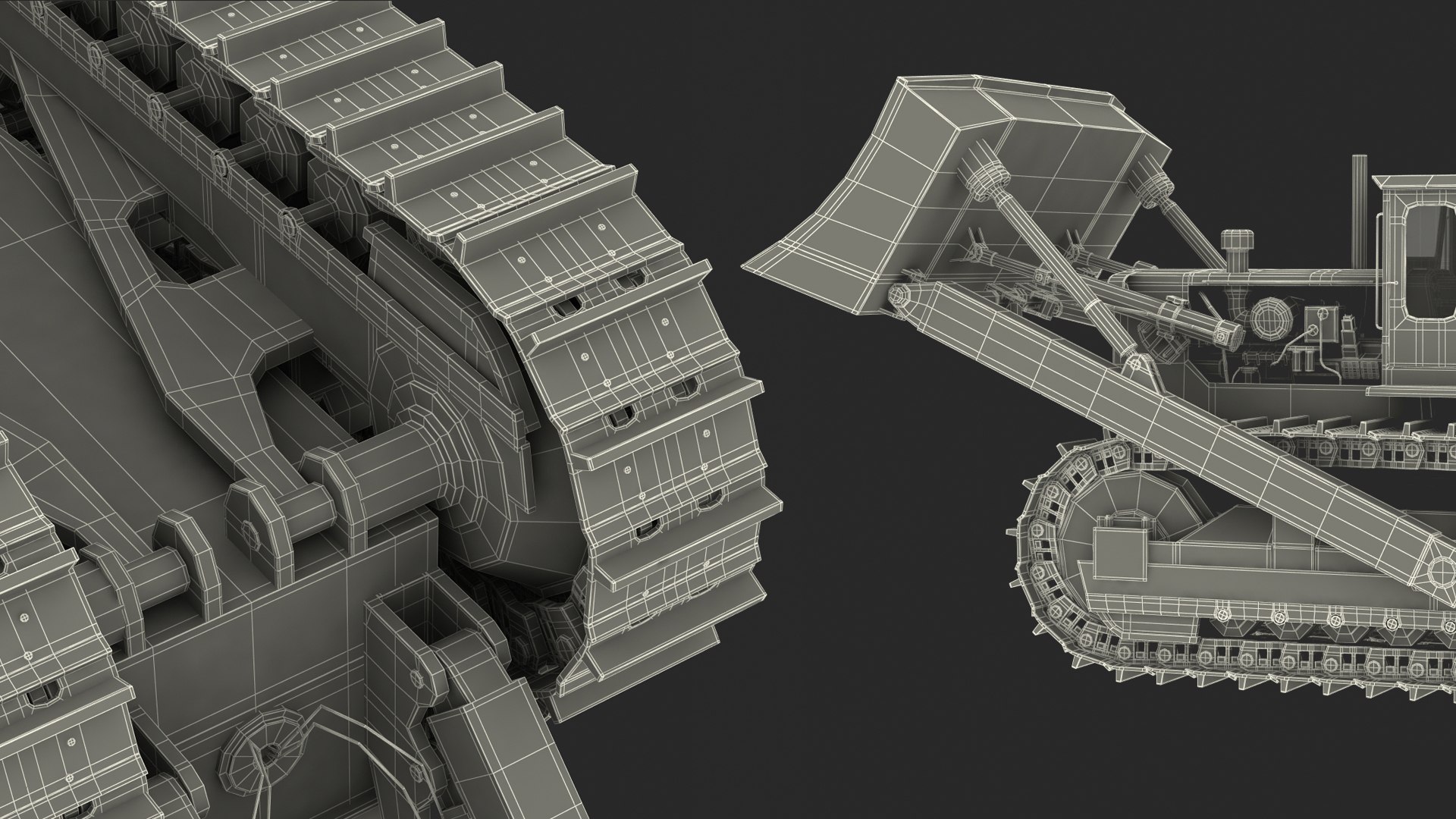 3D Bulldozer Tracks - TurboSquid 1205067