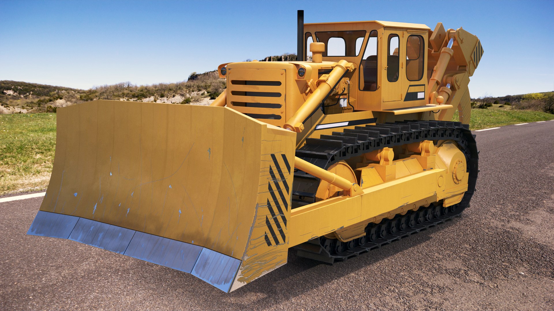 3D Bulldozer Tracks - TurboSquid 1205067