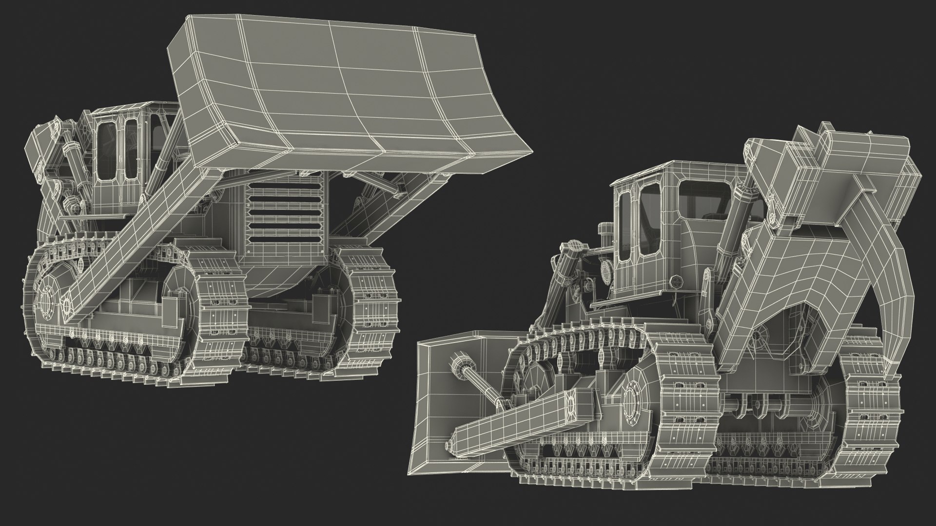 3D Bulldozer Tracks - TurboSquid 1205067