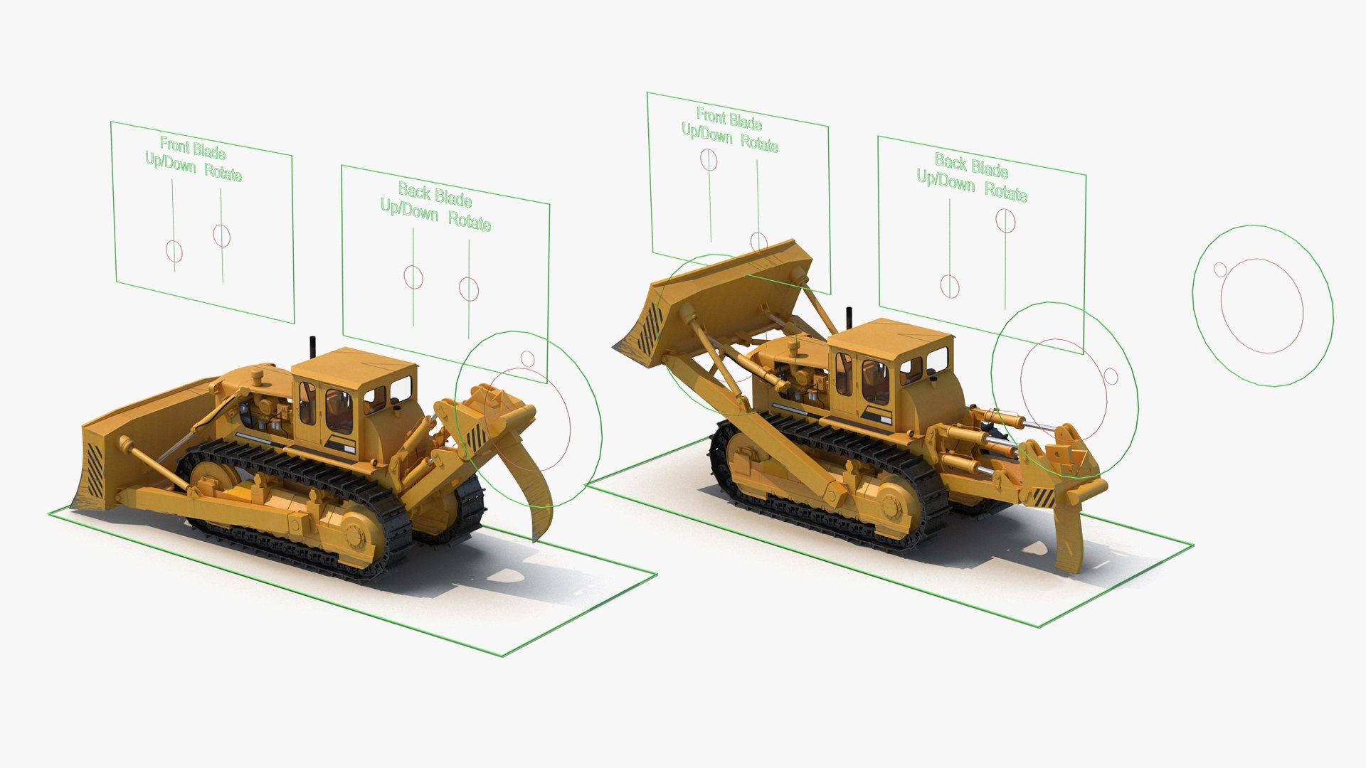3D Bulldozer Tracks - TurboSquid 1205067