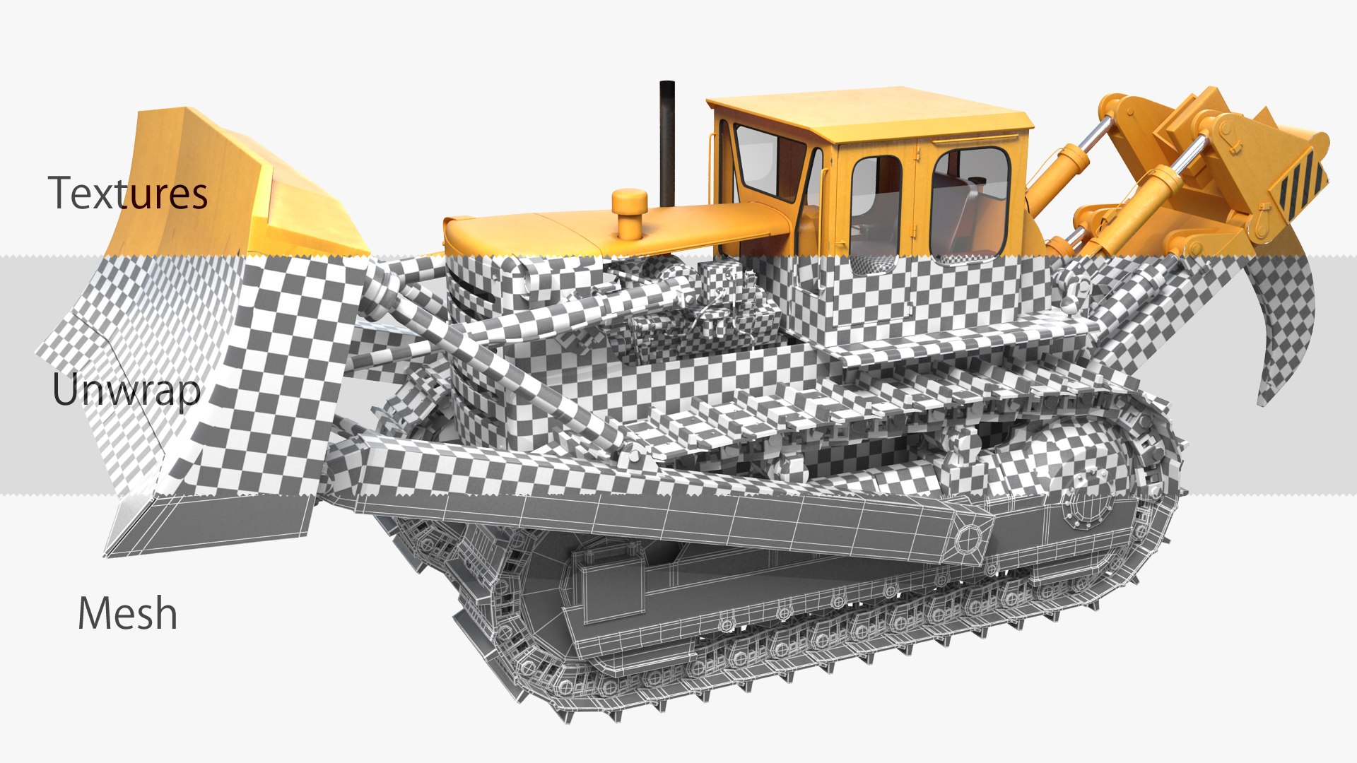 3D Bulldozer Tracks - TurboSquid 1205067