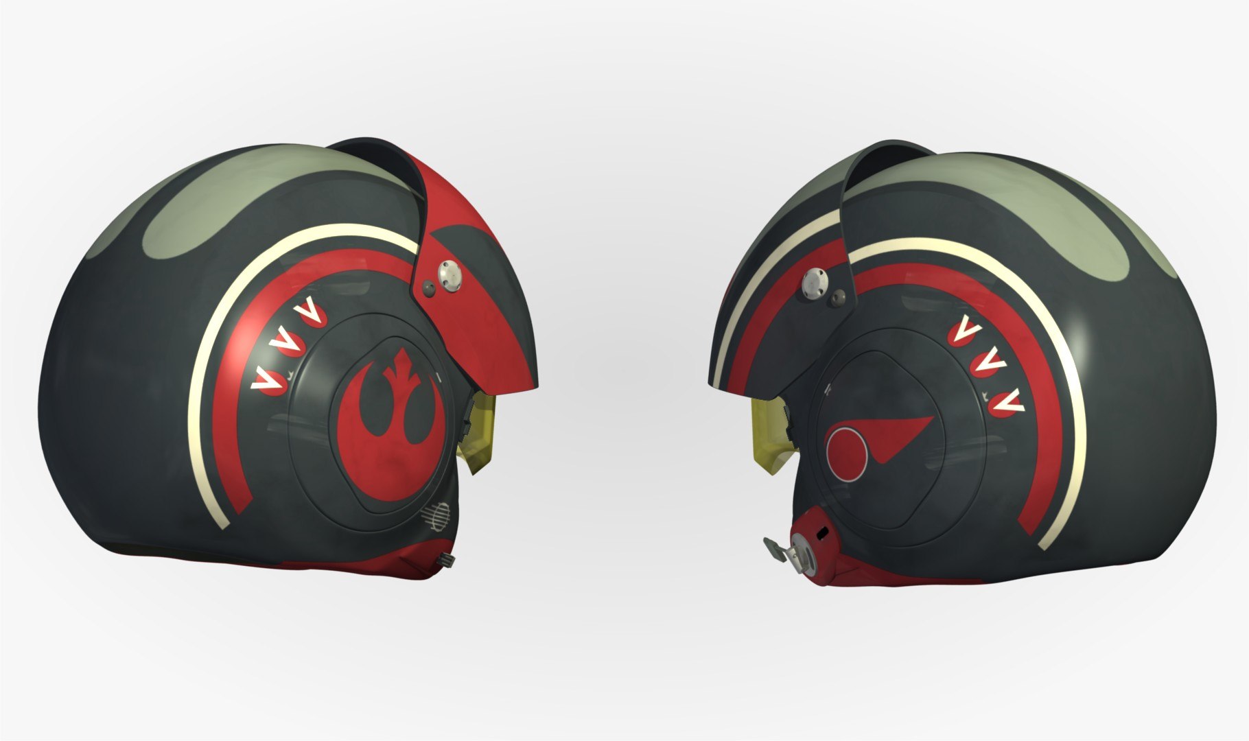 3d Poe Dameron Helmet